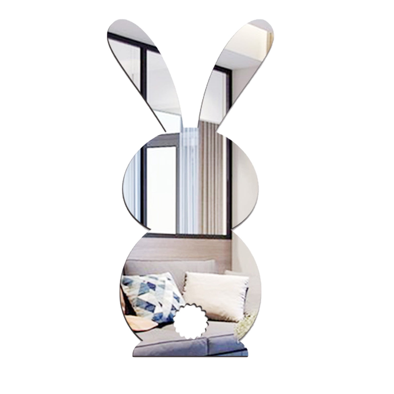 Mirror,Easter Rabbit Mirror,Easter Wall Stickers Decorations Wall Art ...