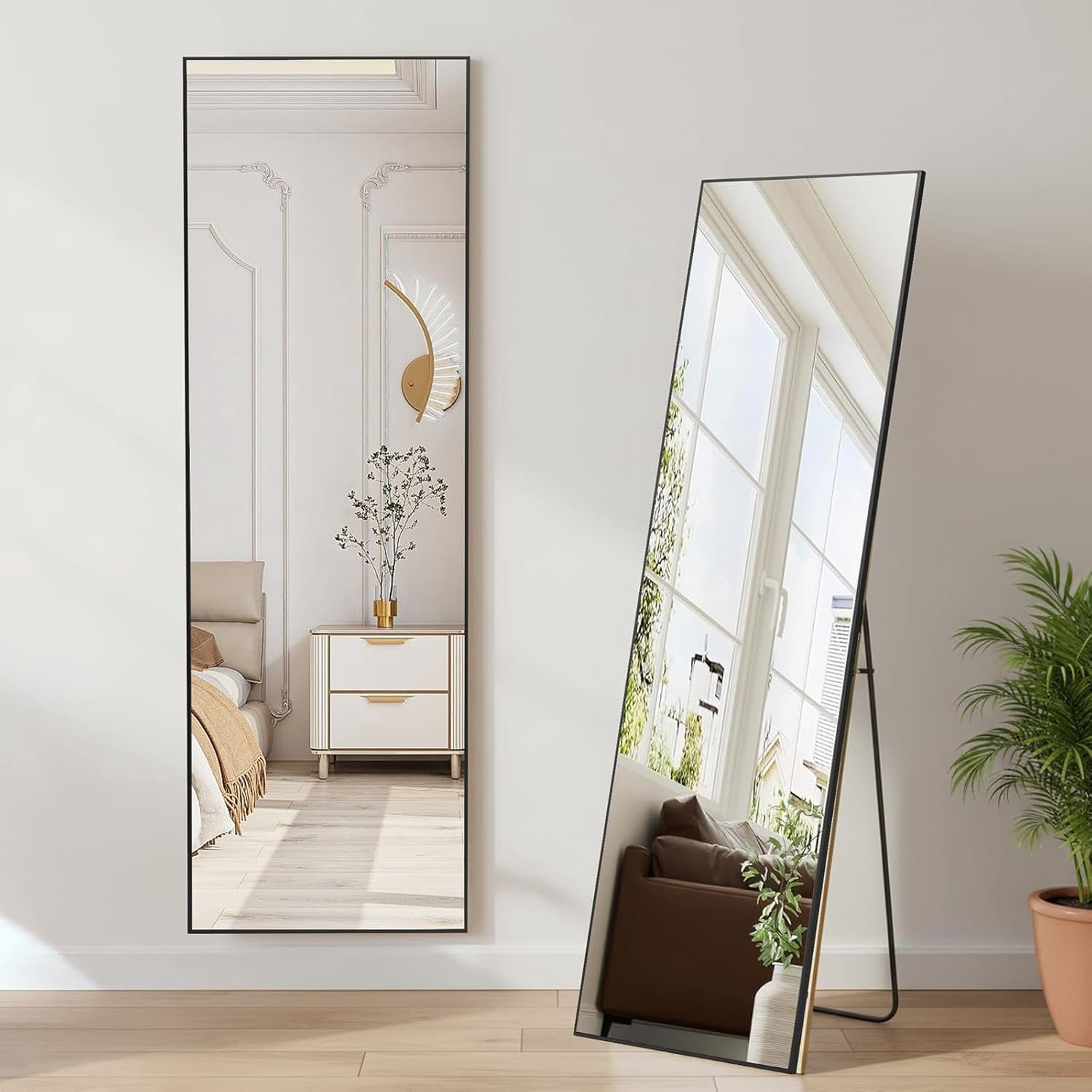 Mirror Full Length, 16"x59" Wall Mirrors with Shatter-Proof Glass ...