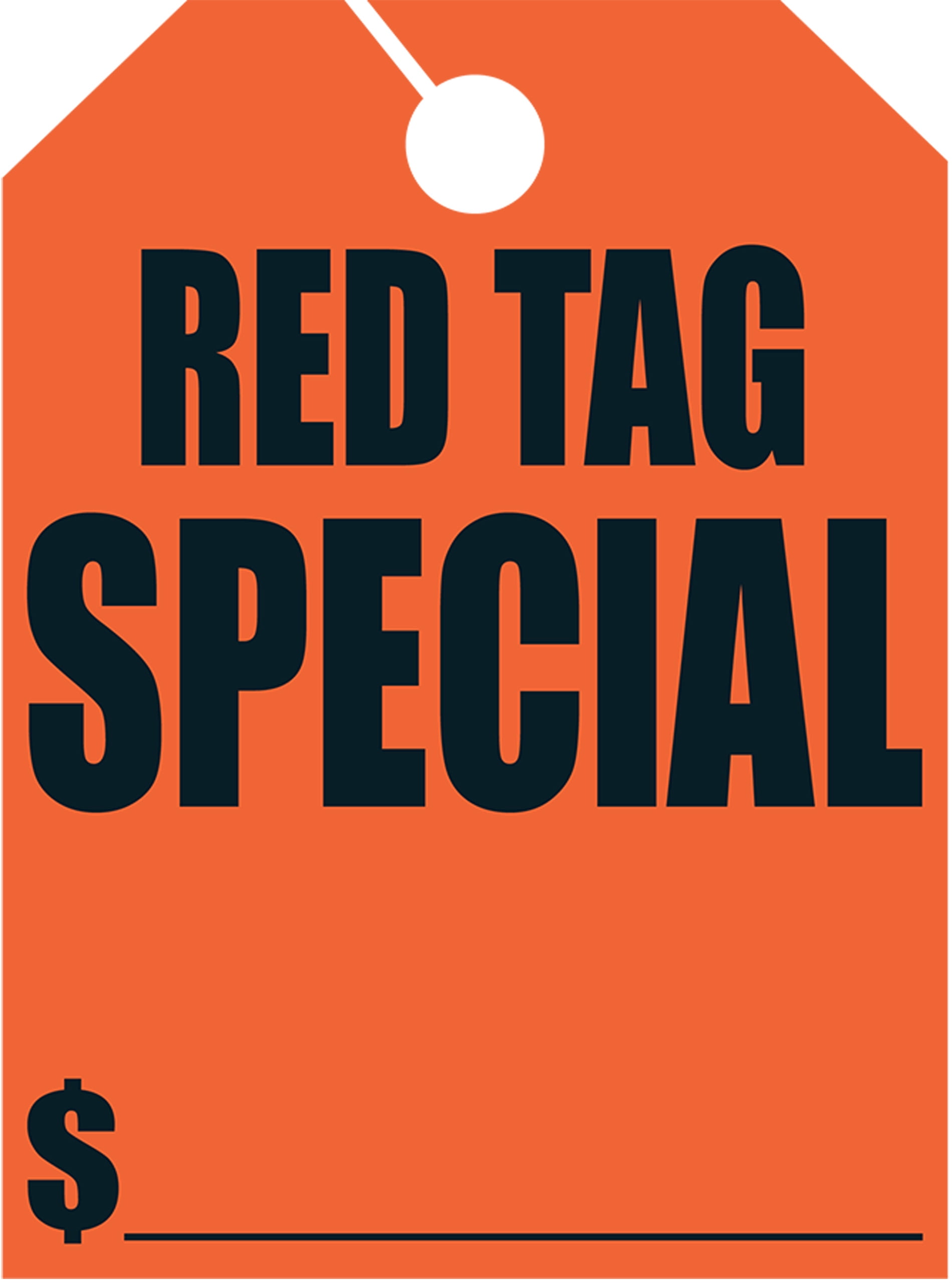 Mirror Hang Tags - Red - "Red Tag Special" - 8 1/2ʺW x 11 1/2ʺL - Pack ...