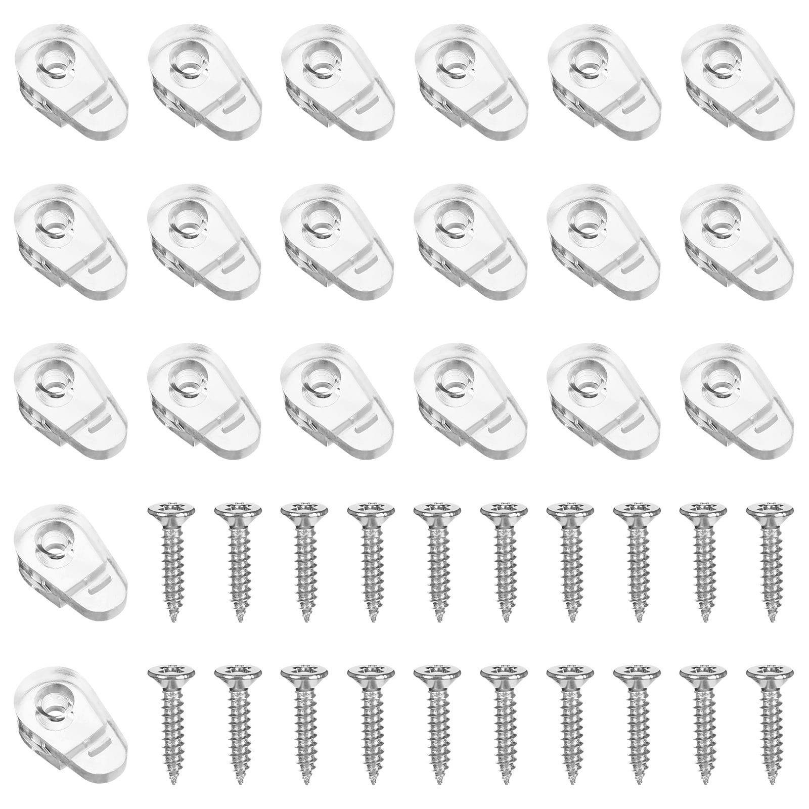 BESTONZON Glass Fixing Clip Mirror Holder Clips Transparent Plastic 20 ...