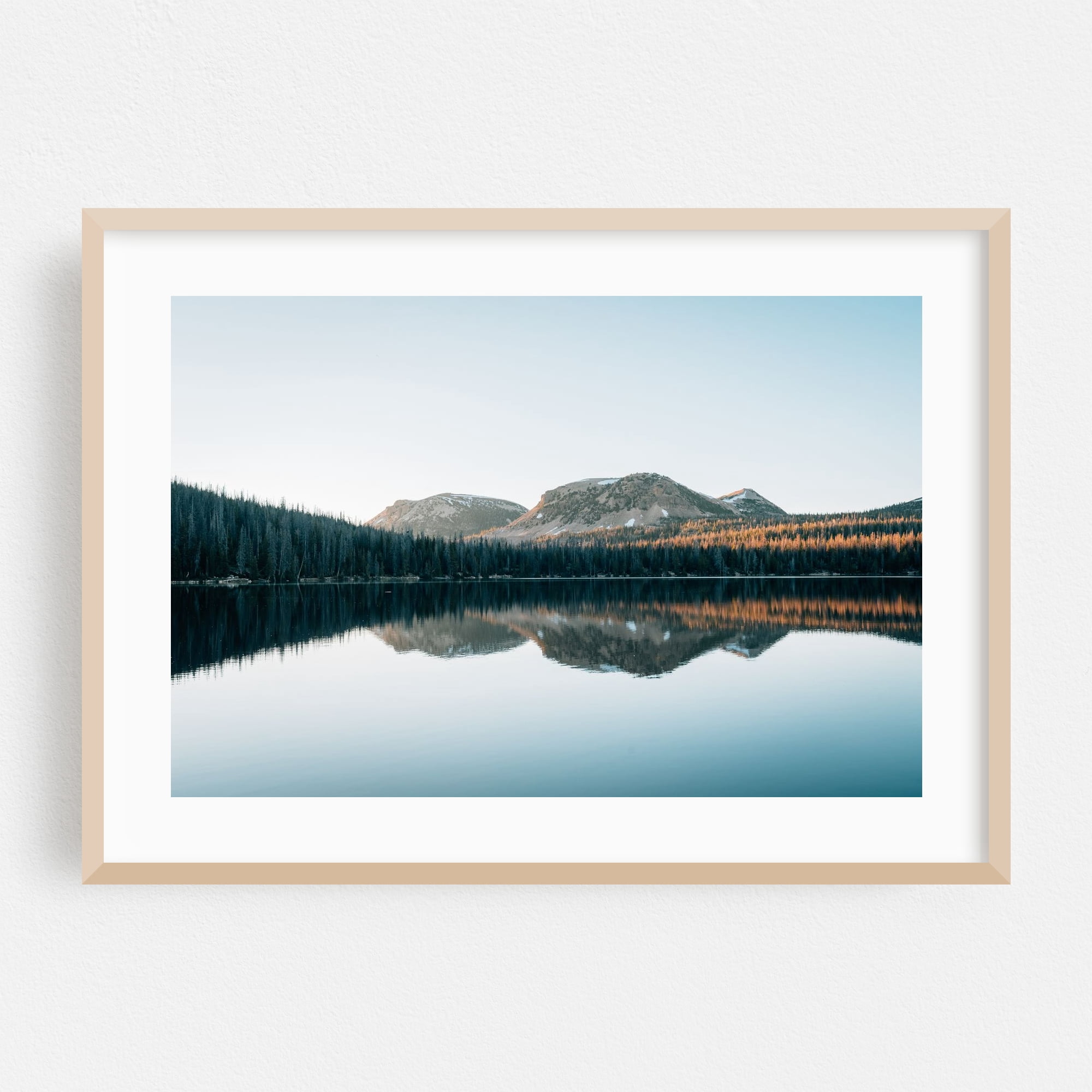 Mirror Lake Reflections 03 - Utah Photography Oak Framed Wall Art Print ...