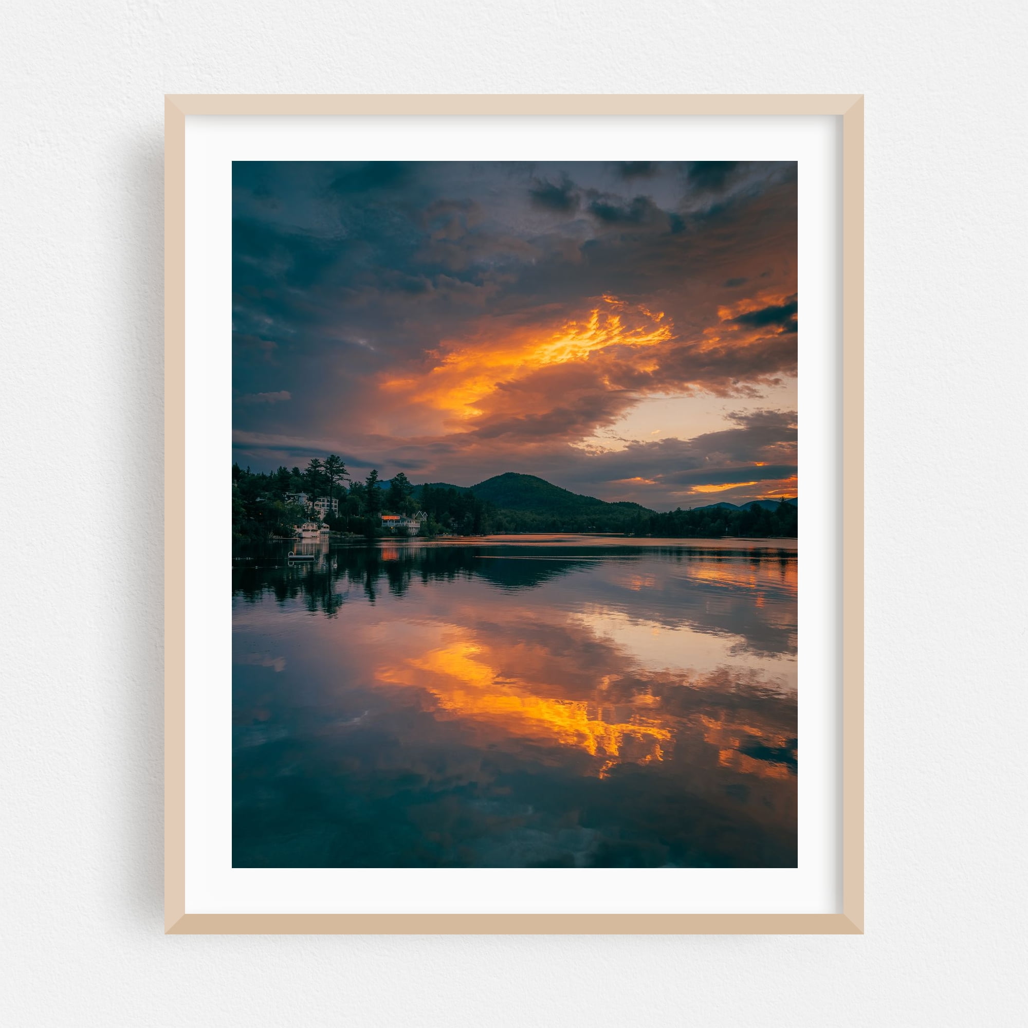Mirror Lake Sunrise - Lake Placid New York Photography Sunset Landscape ...