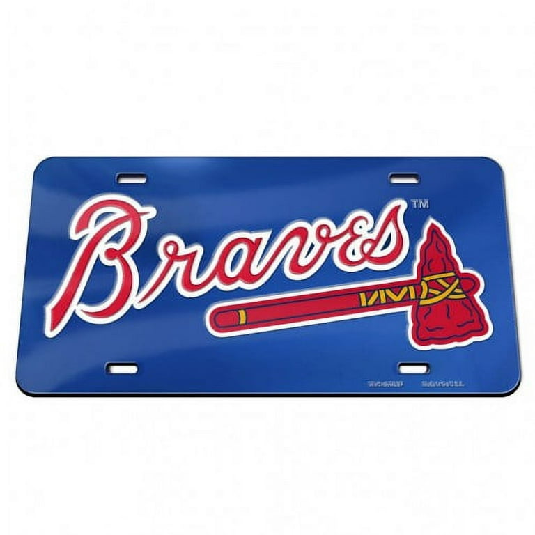 Atlanta Braves License Plate ATLANTA BRAVES, METAL LICENSE PLATE FRAME