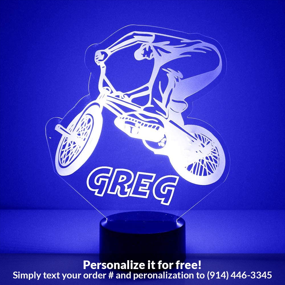 Mirror Magic Store BMX Biker Color Changing Personalized LED Light with ...