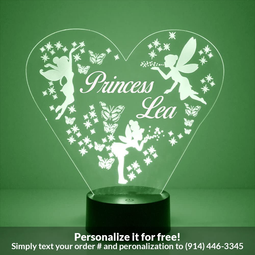 Mirror Magic Store Fairy Heart Color Changing Personalized LED Light ...