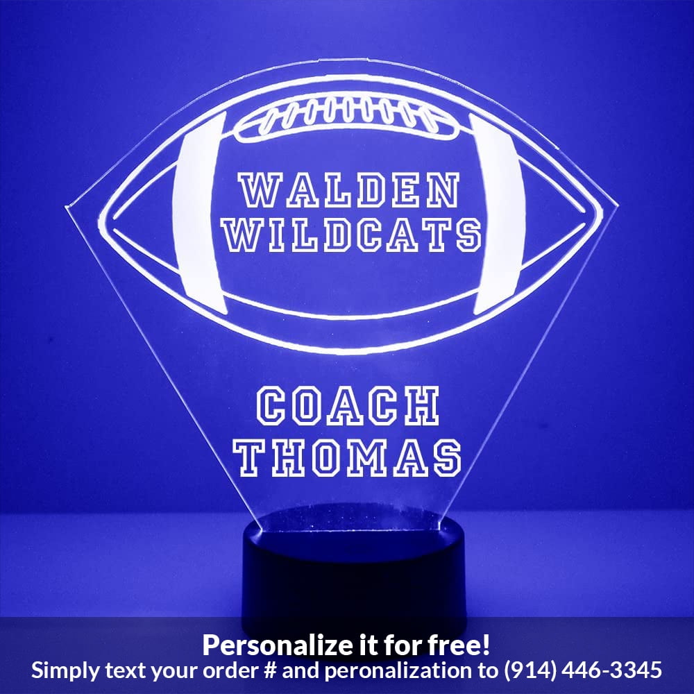 Mirror Magic Store Football Color Changing Personalized LED Light with ...