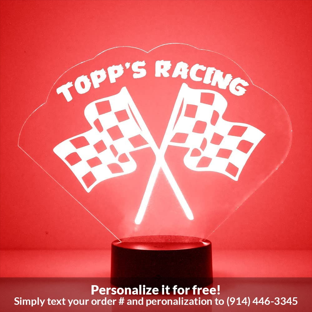Mirror Magic Store Racing Flags Color Changing Personalized LED Light ...
