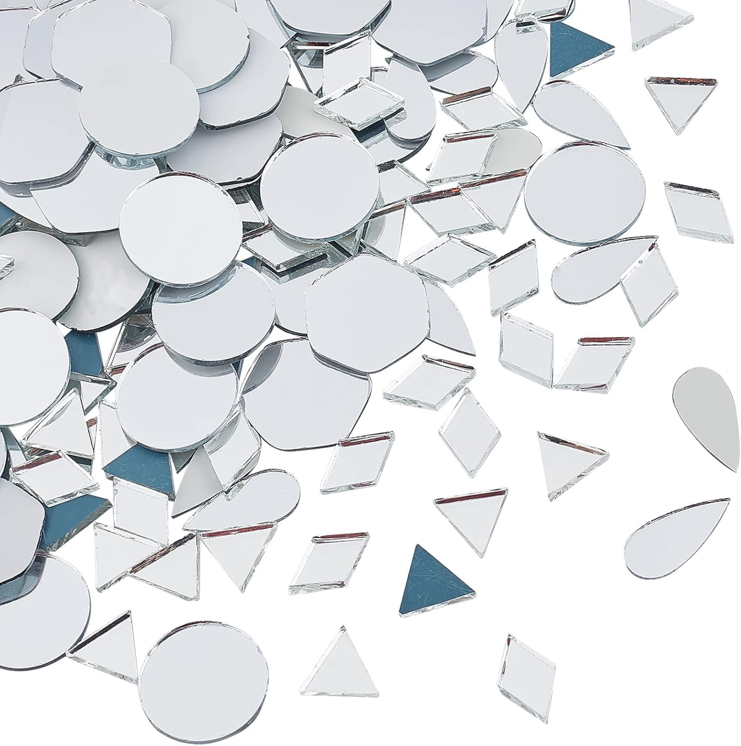 Mirror Mosaic Tile Round Diamond Square Mini Mosaic Mirrors DIY Craft ...