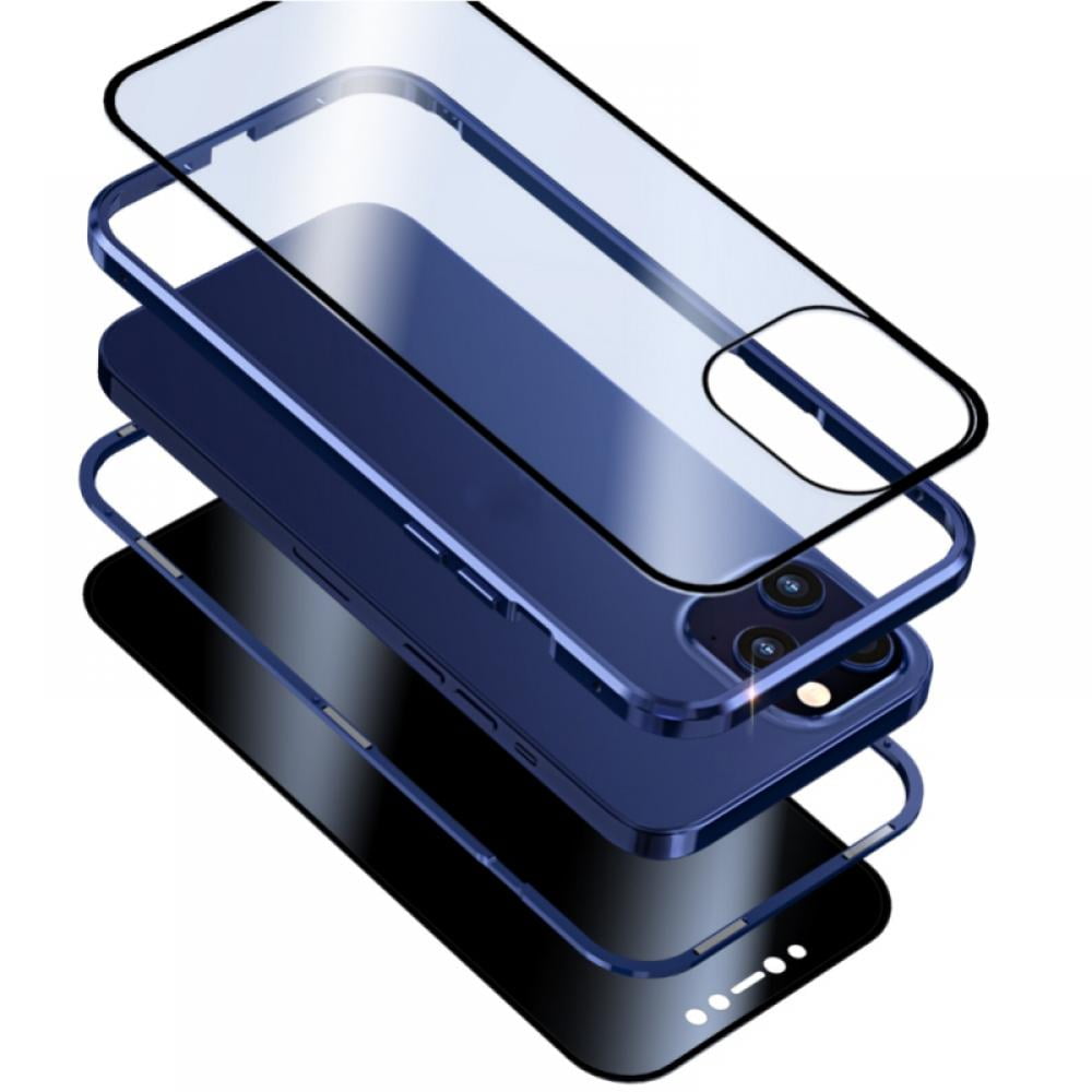 Mirror Phone Cover - Anti-Peeping Full Body Case Clear Tempered Glass ...