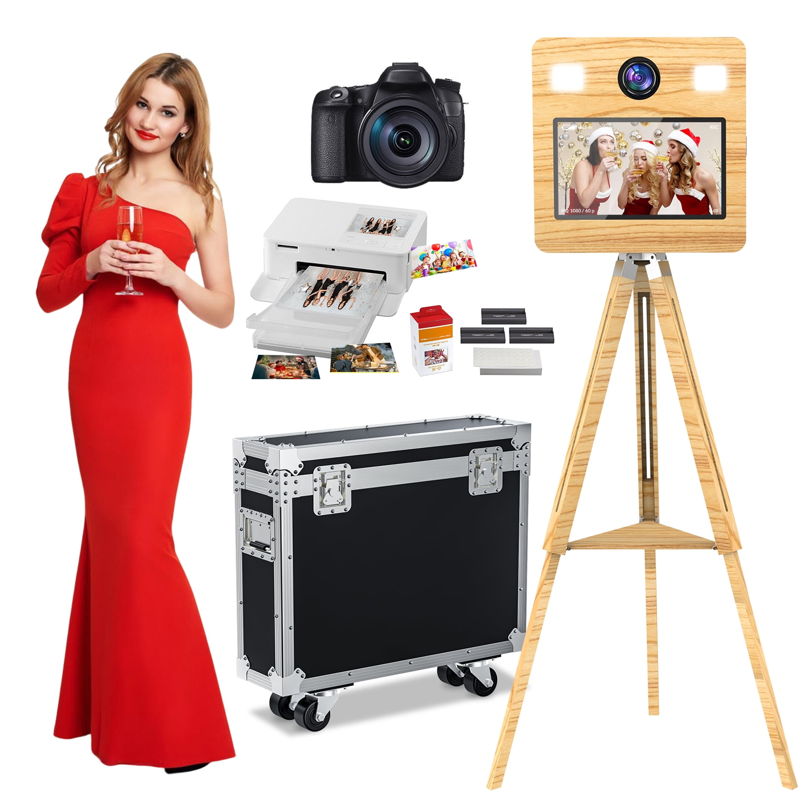 Mirror Photo Booth Machine with Camera and Printer, DSLR Photo Booth ...