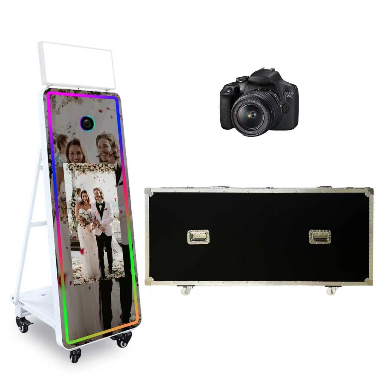 Mirror Photo Booth Machine with 32inch Touch Screen Magic Mirror Selfie ...