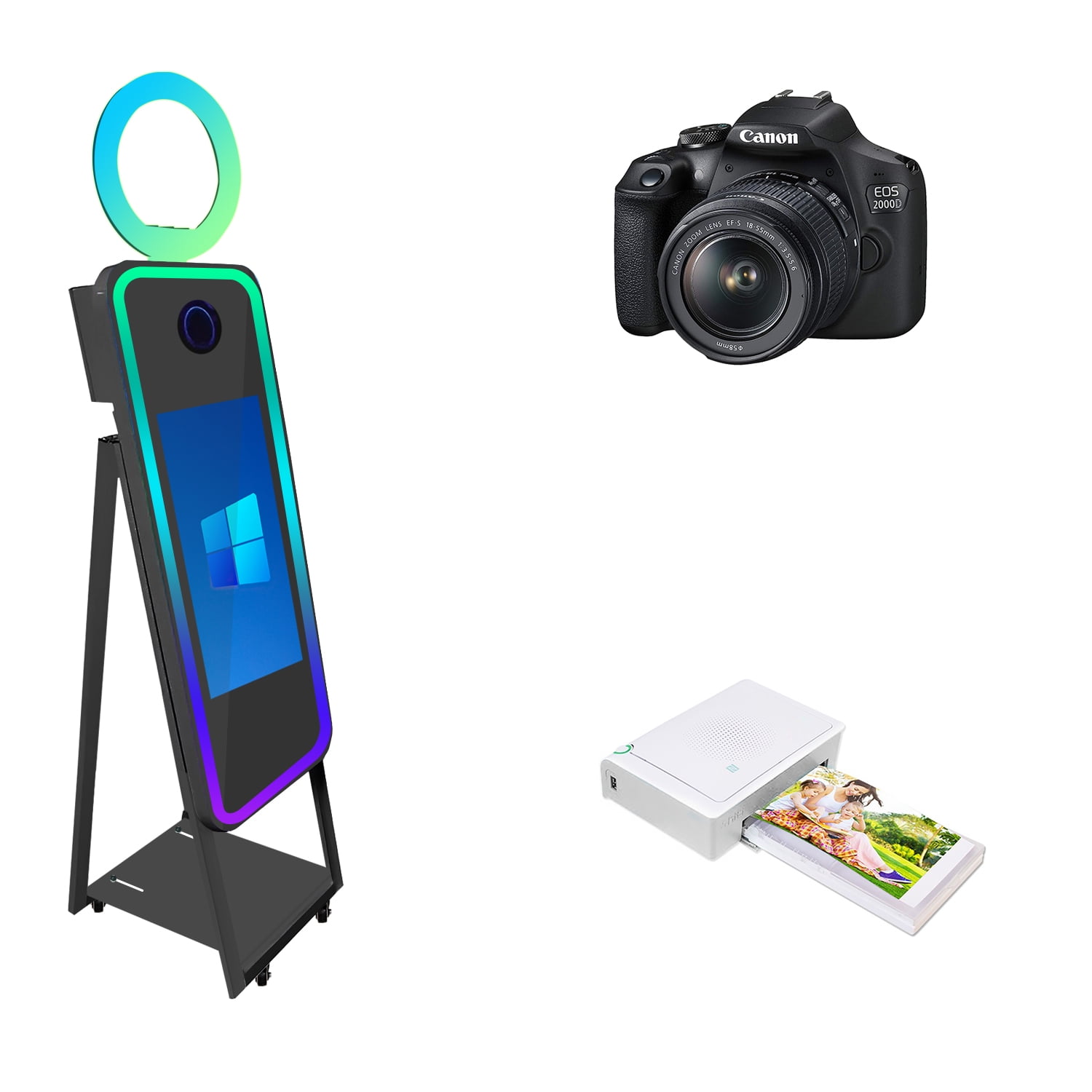 Mirror Photo Booth Selfie Led Frame Portable Touch Screen Magic Mirror ...