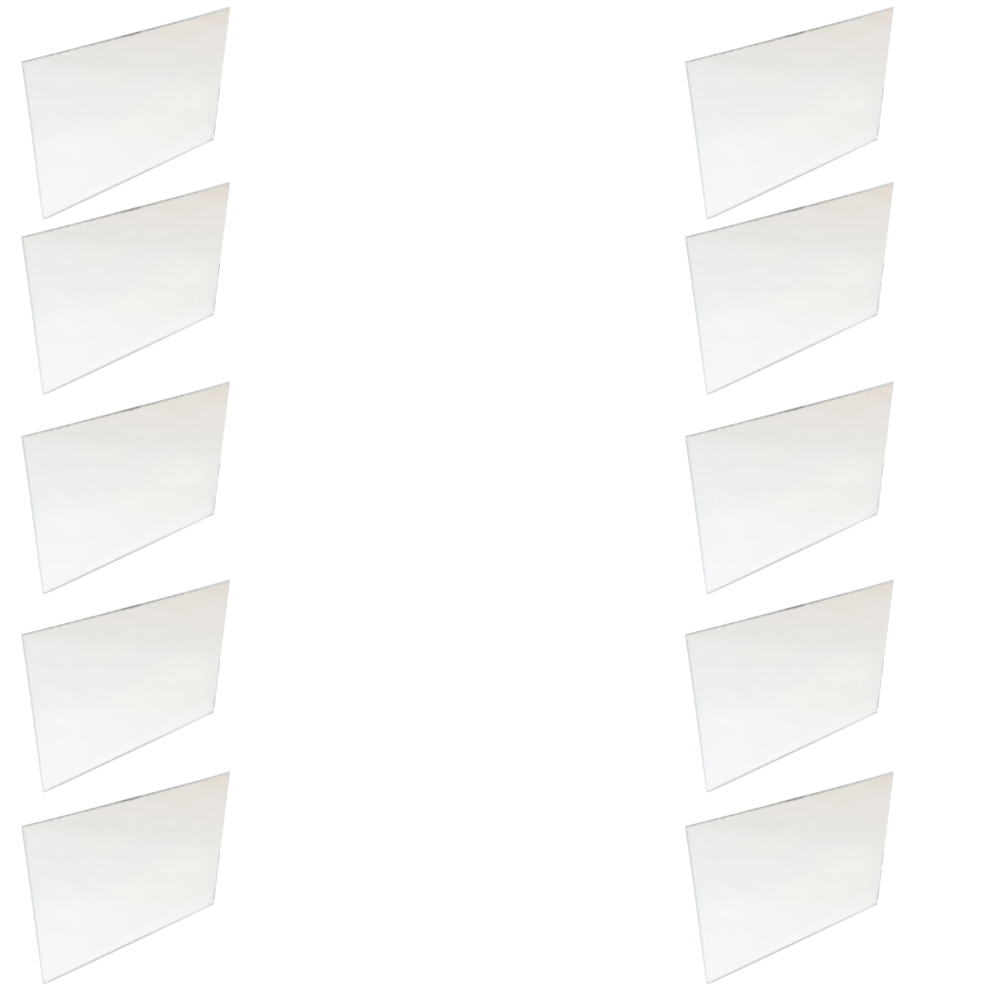 Mirror Plexiglass Rectangular. Size 2.5 inches x 3 inches. Pack of 10 ...