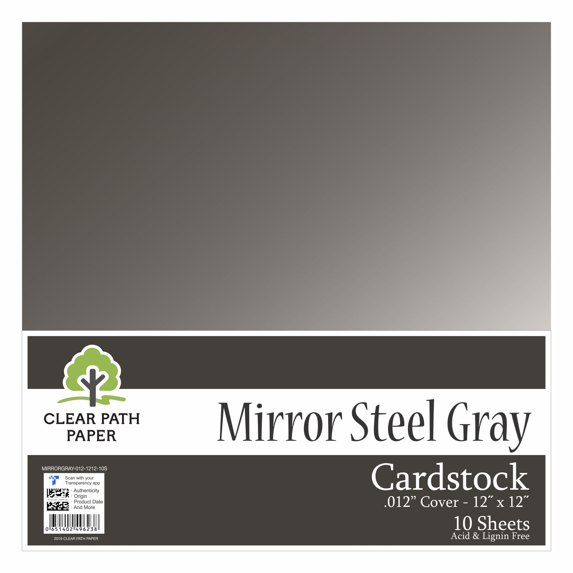 Mirror Steel Gray Cardstock - 12 x 12 inch - .012" Thick - 10 Sheets ...