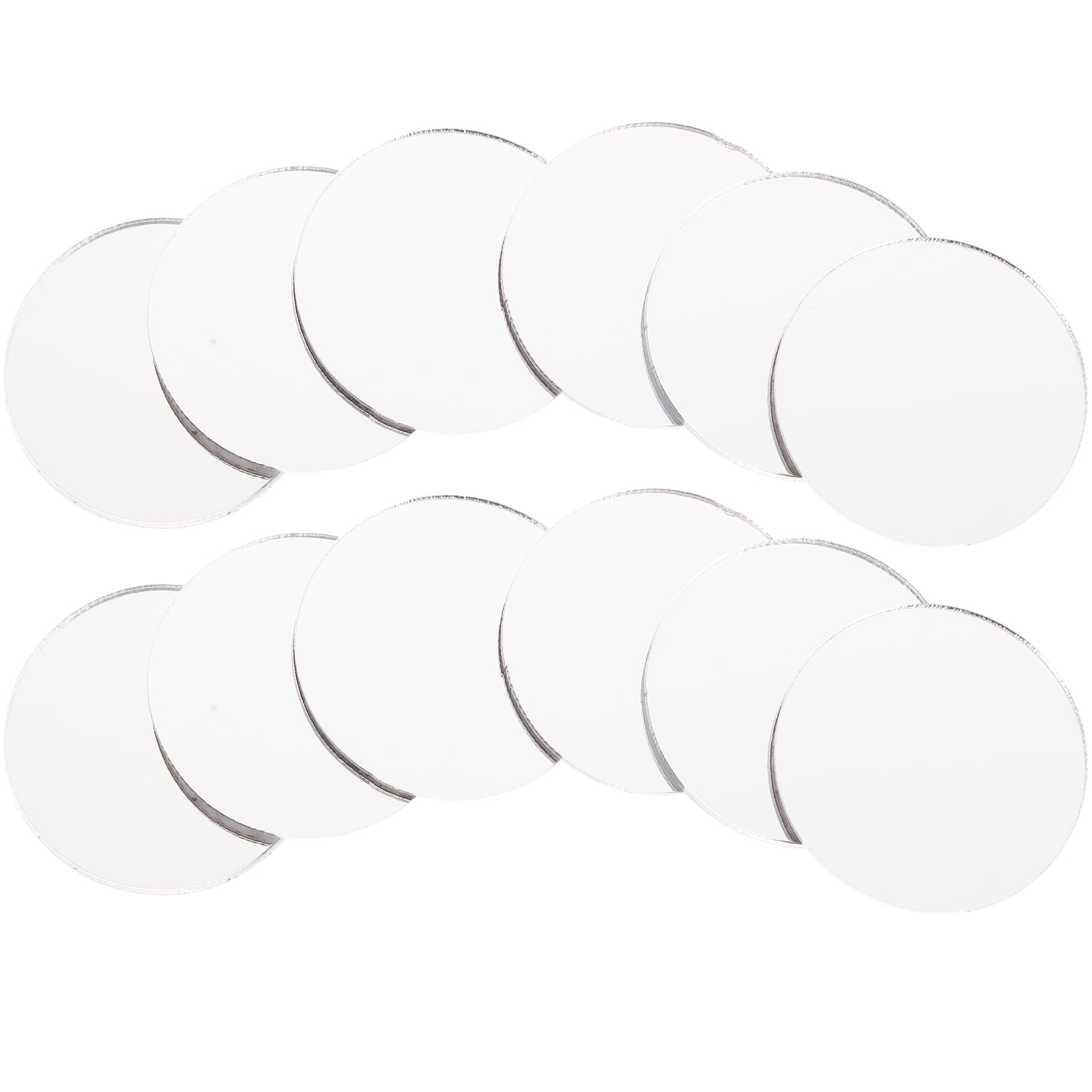 Mirror Tile Glass Decor Acrylic Lens Wall Art for Living Room Circle 3d -mount Mirrors Portable ...