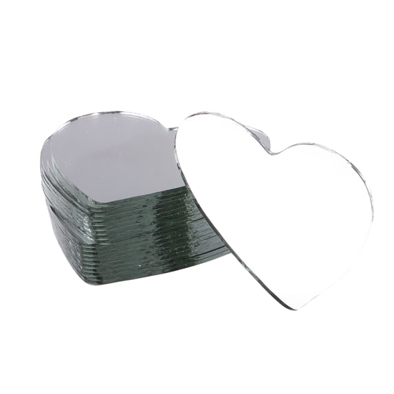 Mirror Tiles Heart Small Crafts Mirrors Craft Glass Pieces Mini Makeup ...