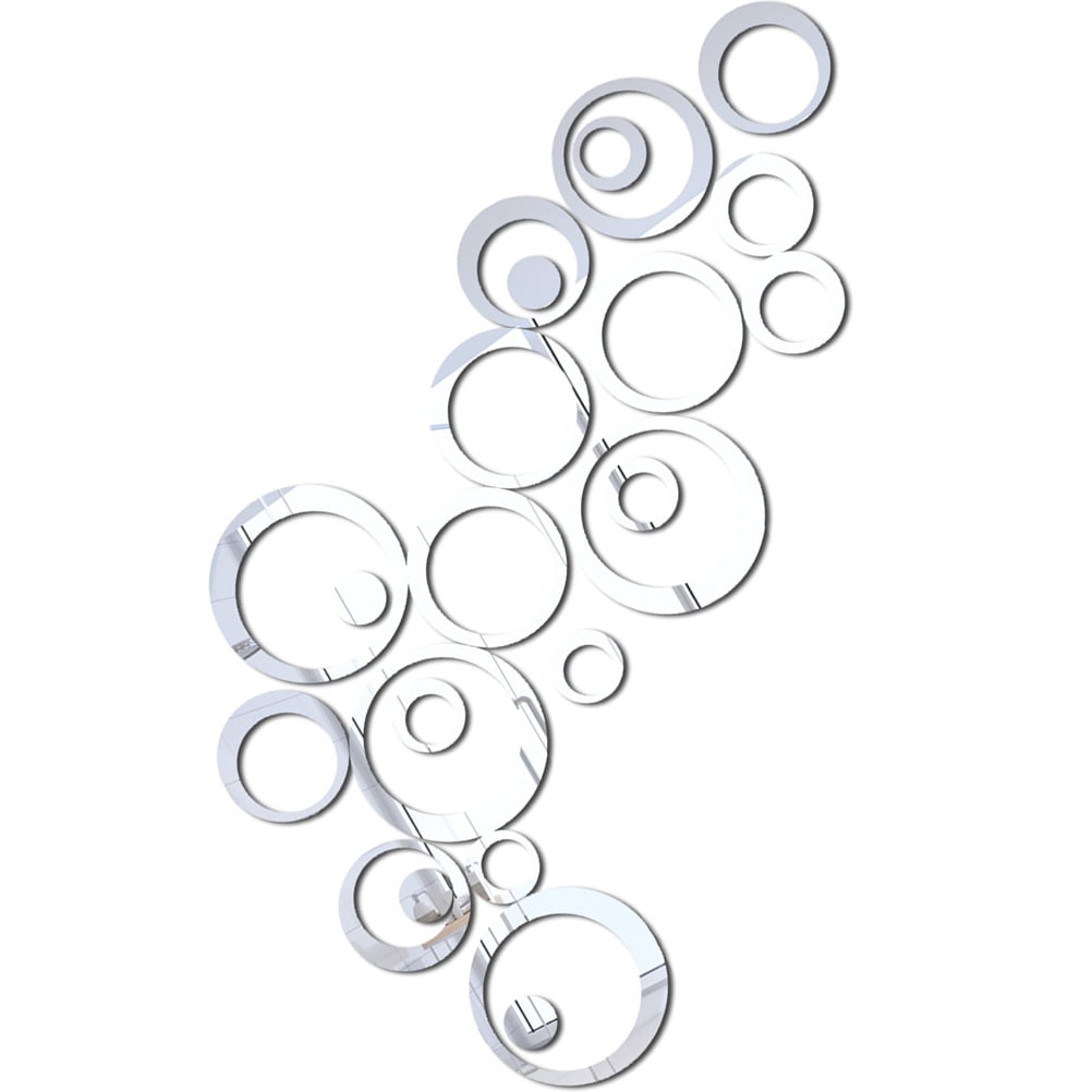 Mirror Wall Sticker on Mirrors for Self-adhesive Stickers Decor Round ...