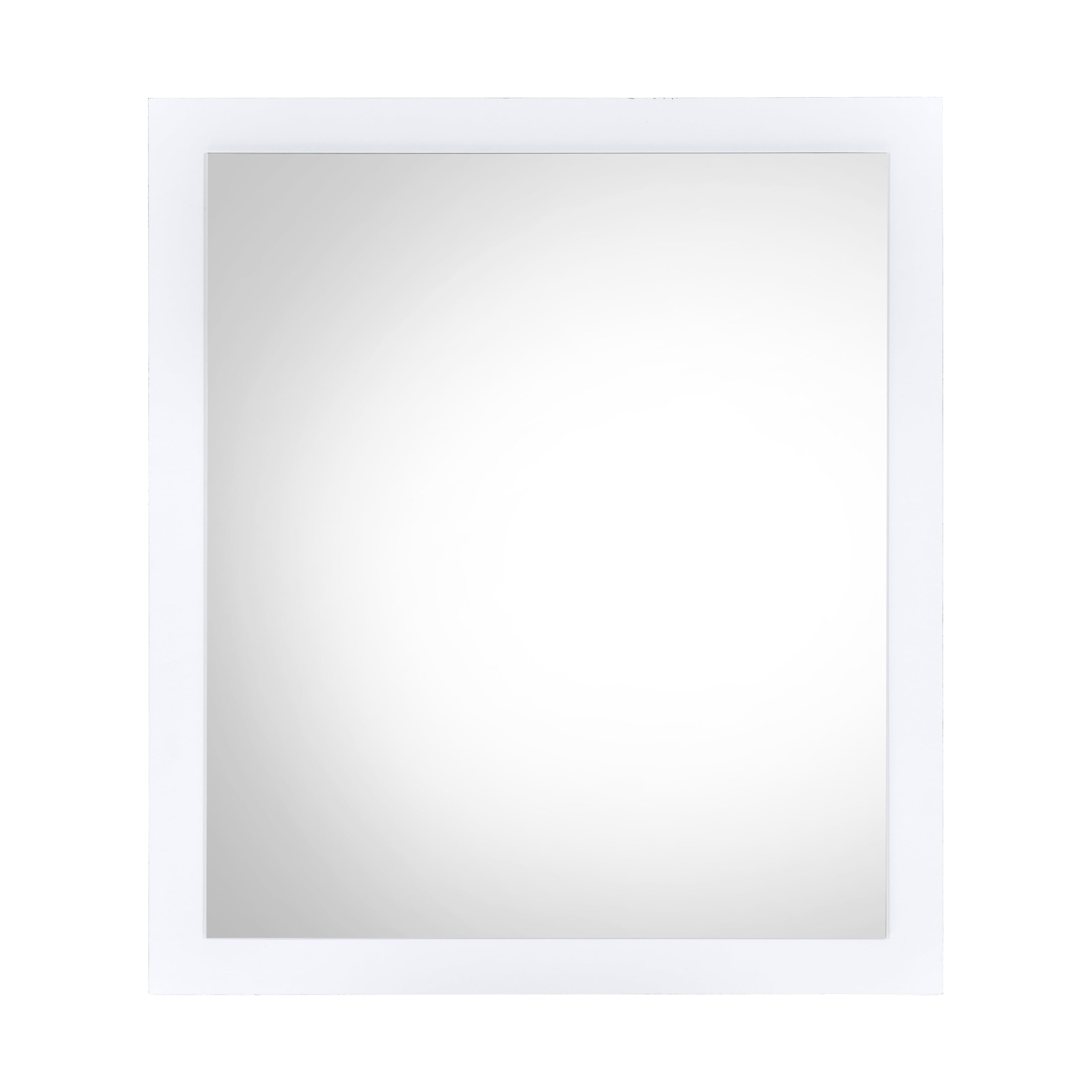 Mirror in White Finish Particle Board, Veneer, Mirror - Walmart.com
