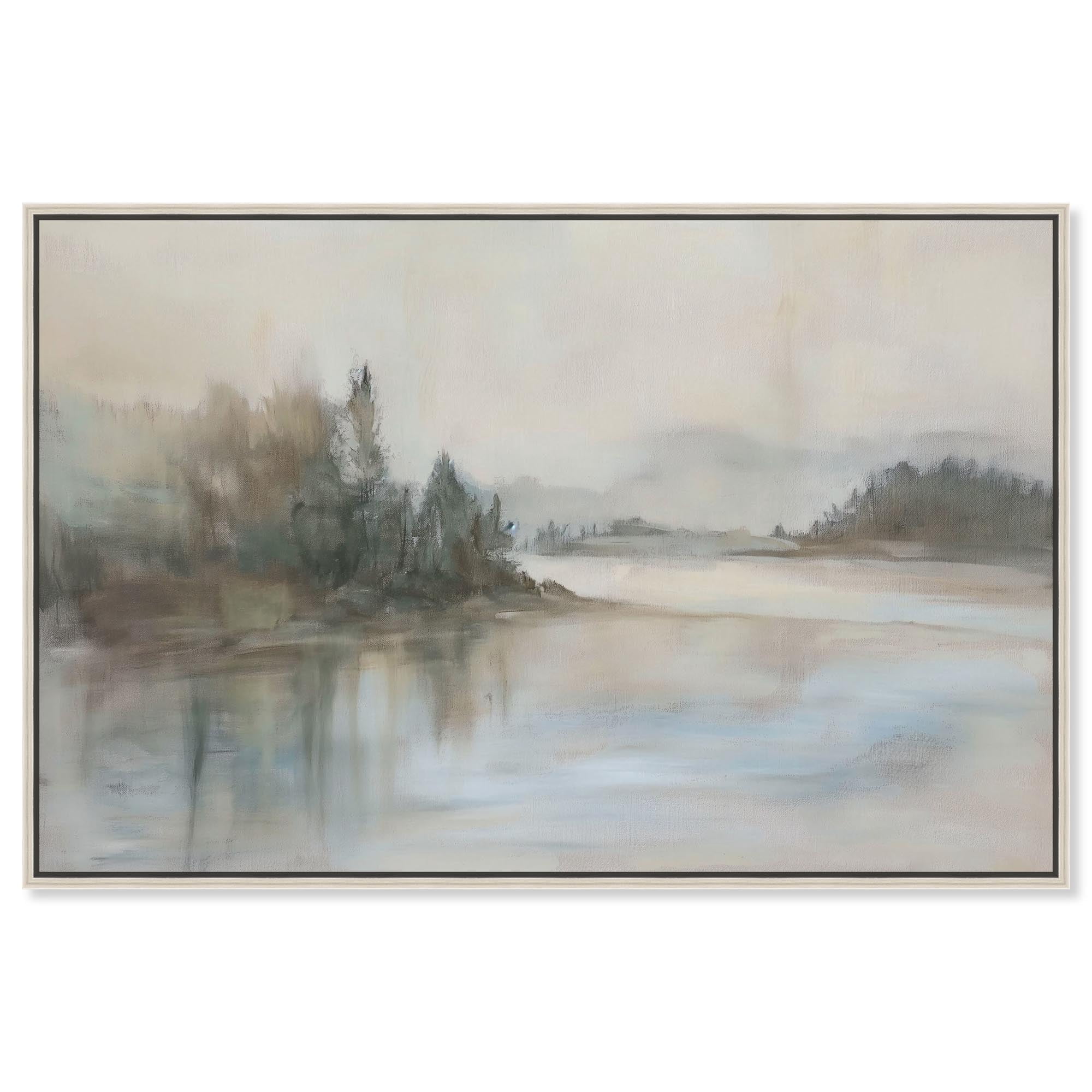 Mirror of Nature Canvas Rustic Farmhouse Art by Art Remedy, Silver ...