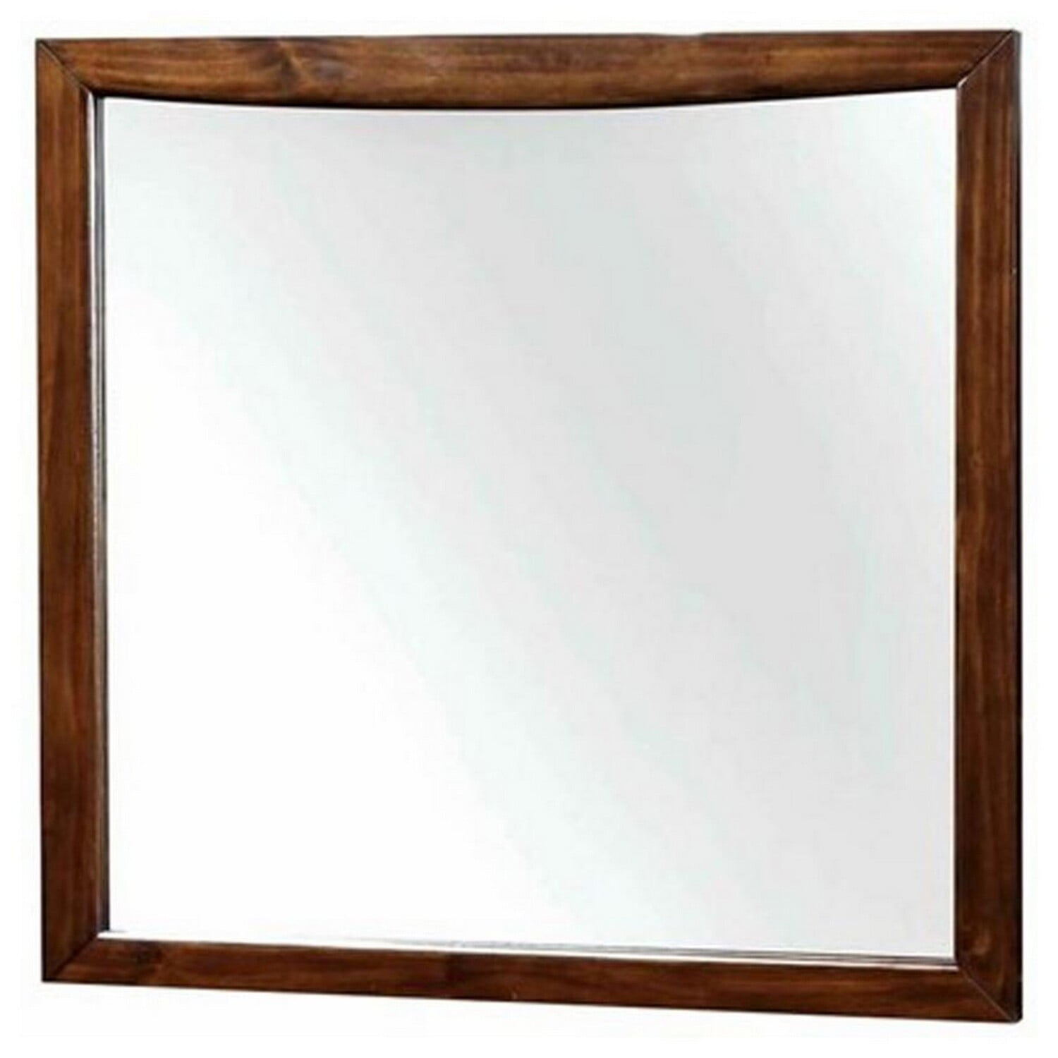 Mirror with Rectangular Wooden Frame, Cherry Brown - Walmart.com