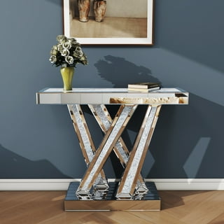 Glairon Glam Mirrored Square End Table, Matte Silver by Ember Interiors ...