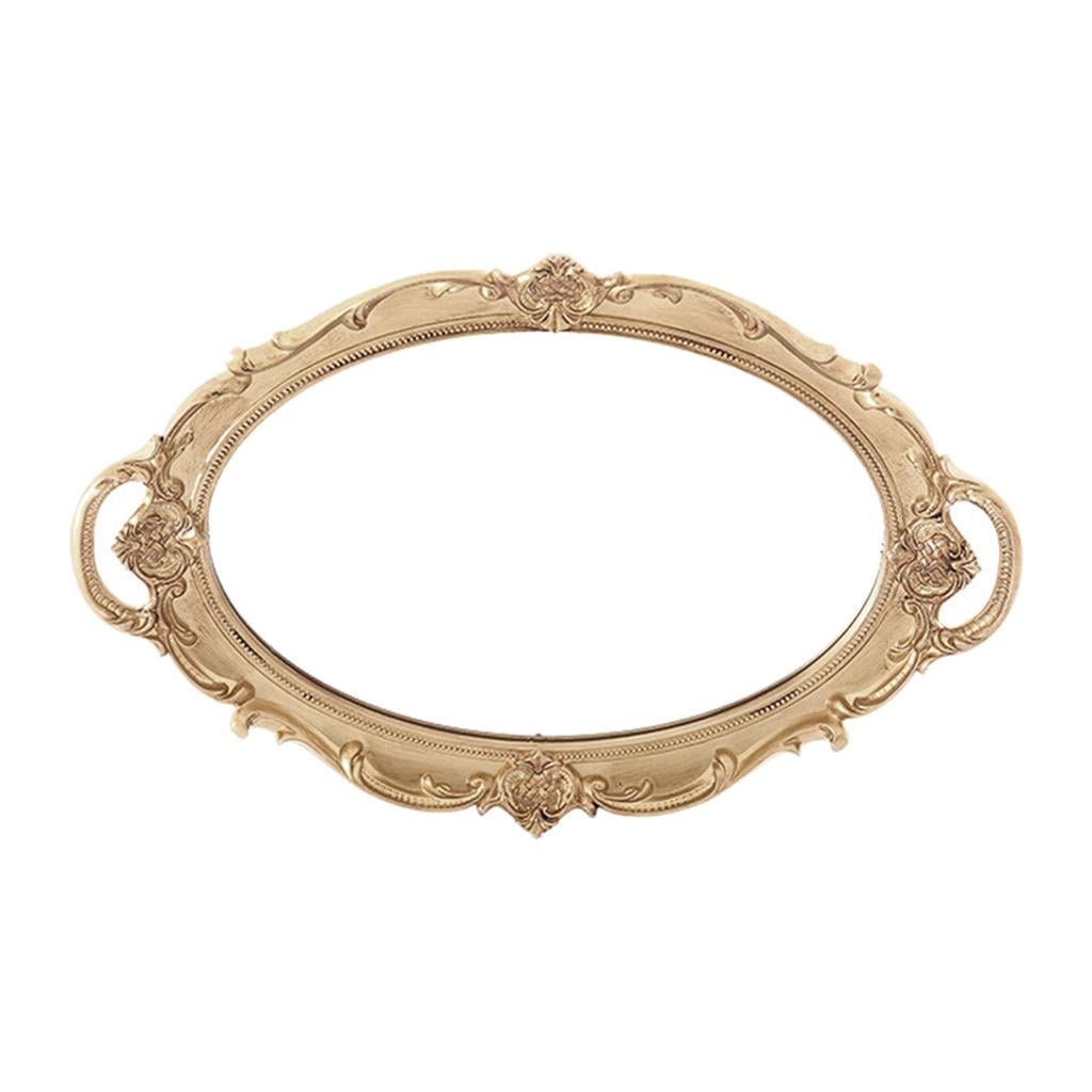 Mirrored Vanity Tray, Vintage Mirror Decorative with Handles Serving ...