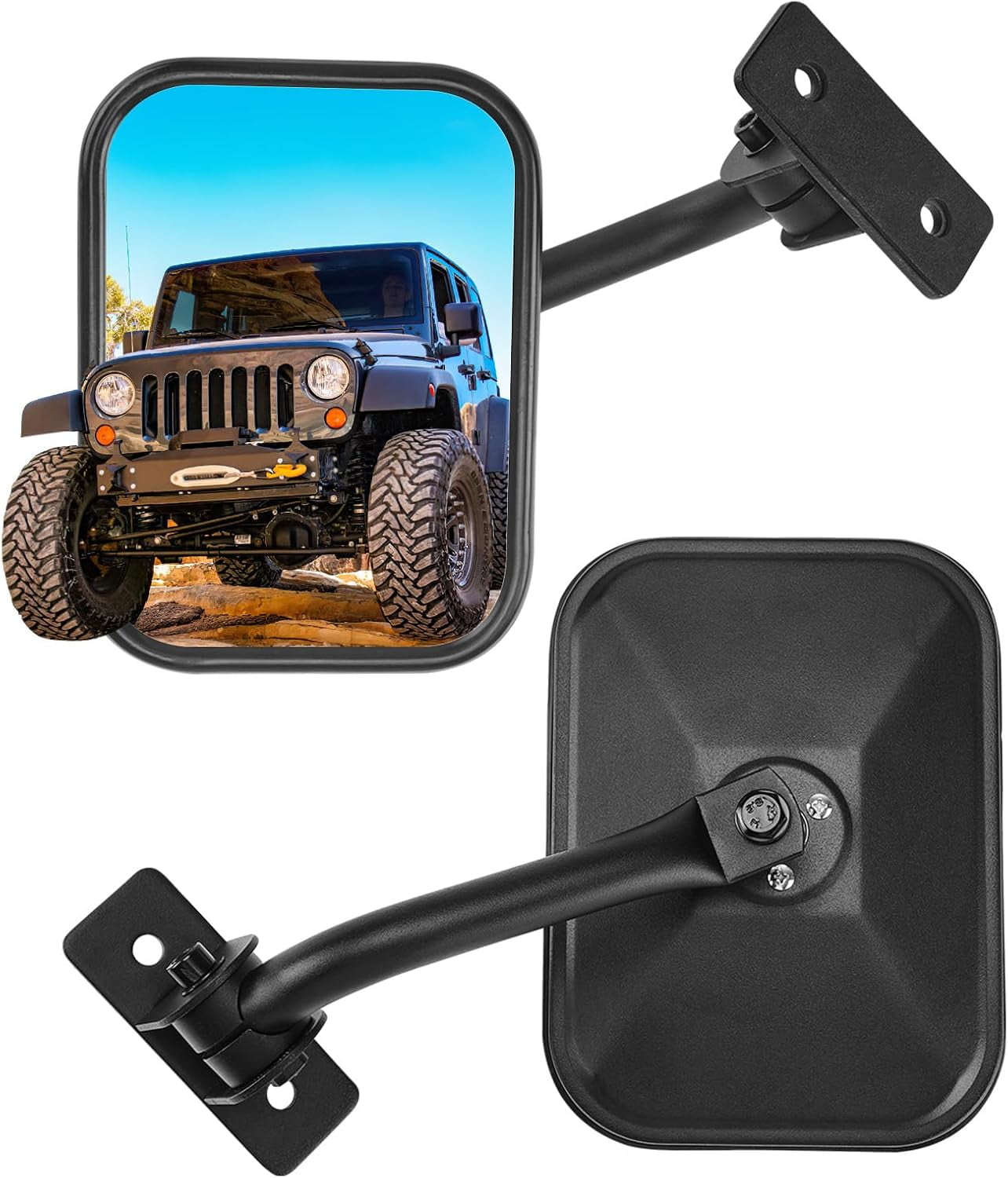 Mirrors Doors Off Compatible with Wrangler TJ JK JKU 1997-2018, Easy-Install Quick Release Side ...