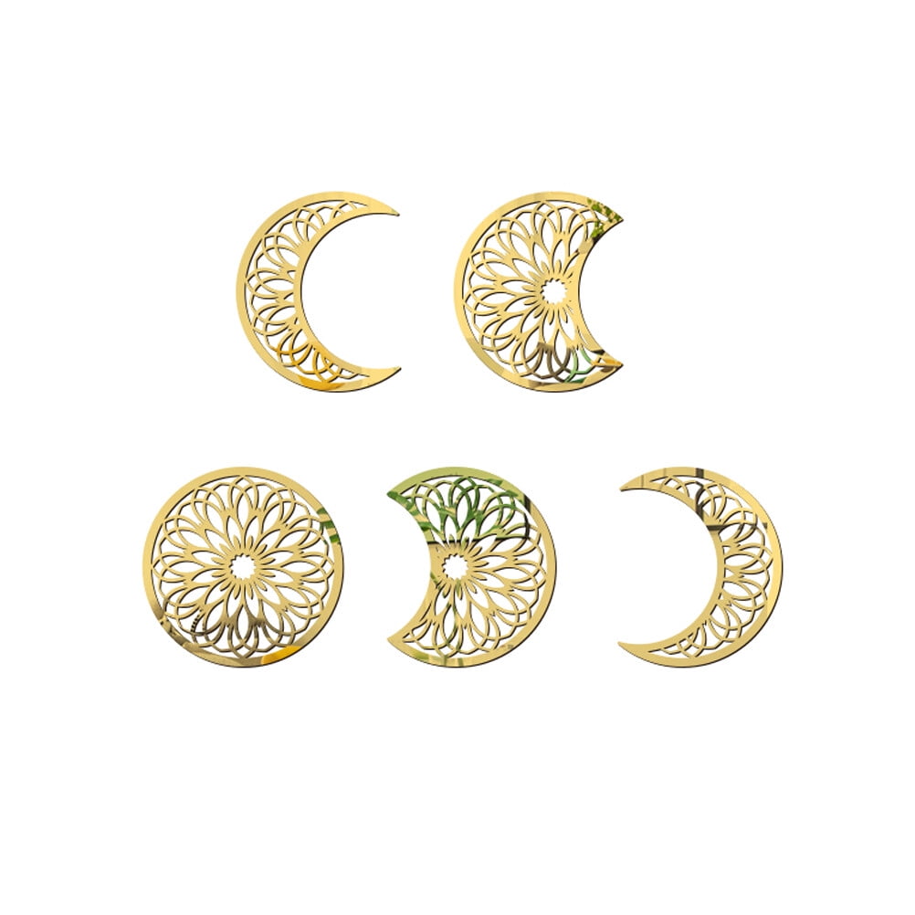 Mirrors Home Decor Kids Room Wall Stickers Acrylic Moon Decals Phase ...