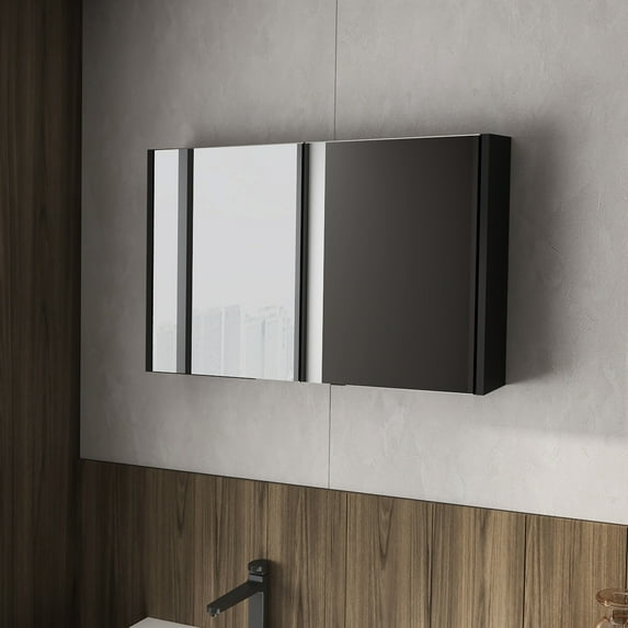 Mirrors for Personal Hygiene Routines - Black Wall - Mounted Bathroom ...