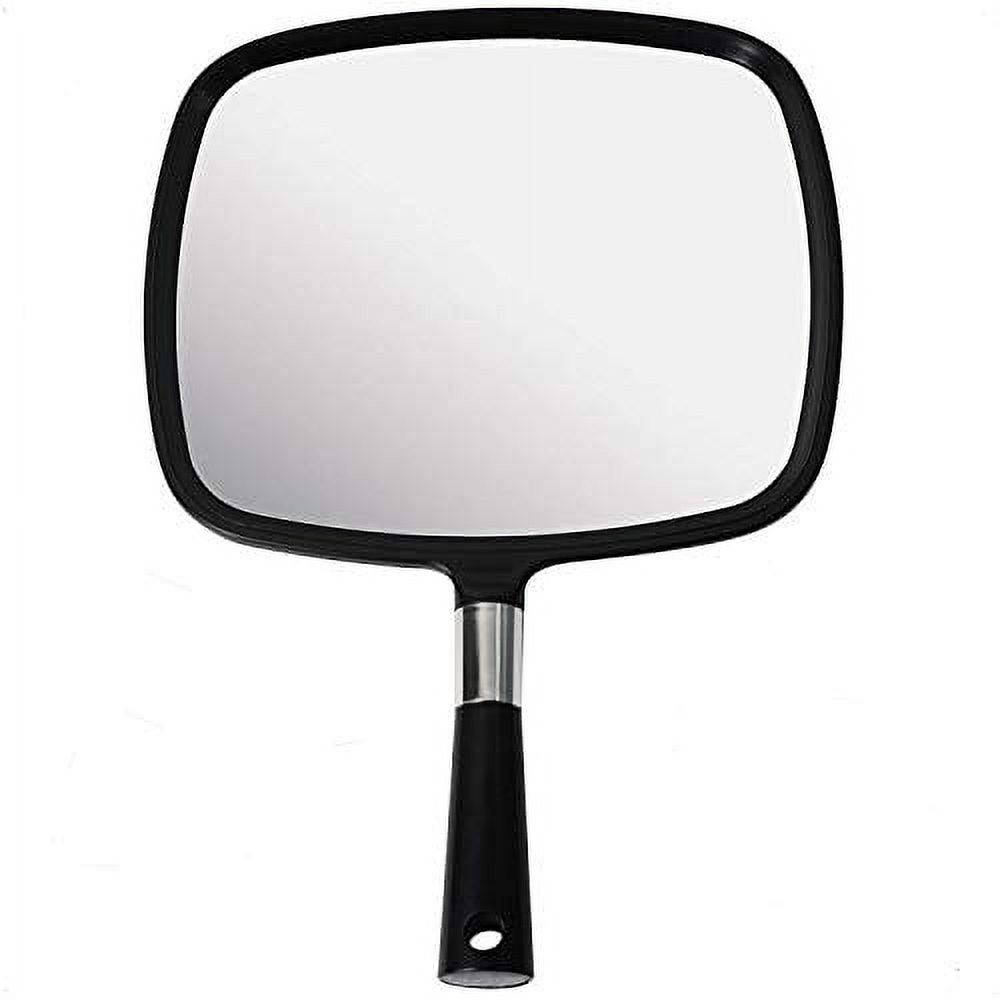 Mirrorvana Large Hand Mirror with Comfy Handle - Black Portable ...
