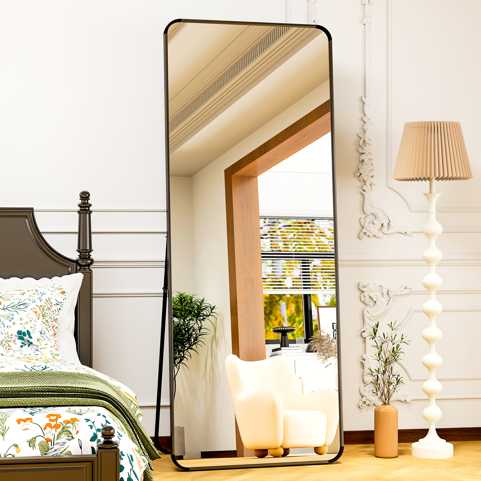 Mirstory 64"x 21.2" Full Length Mirror Standing Full Body Mirror with ...