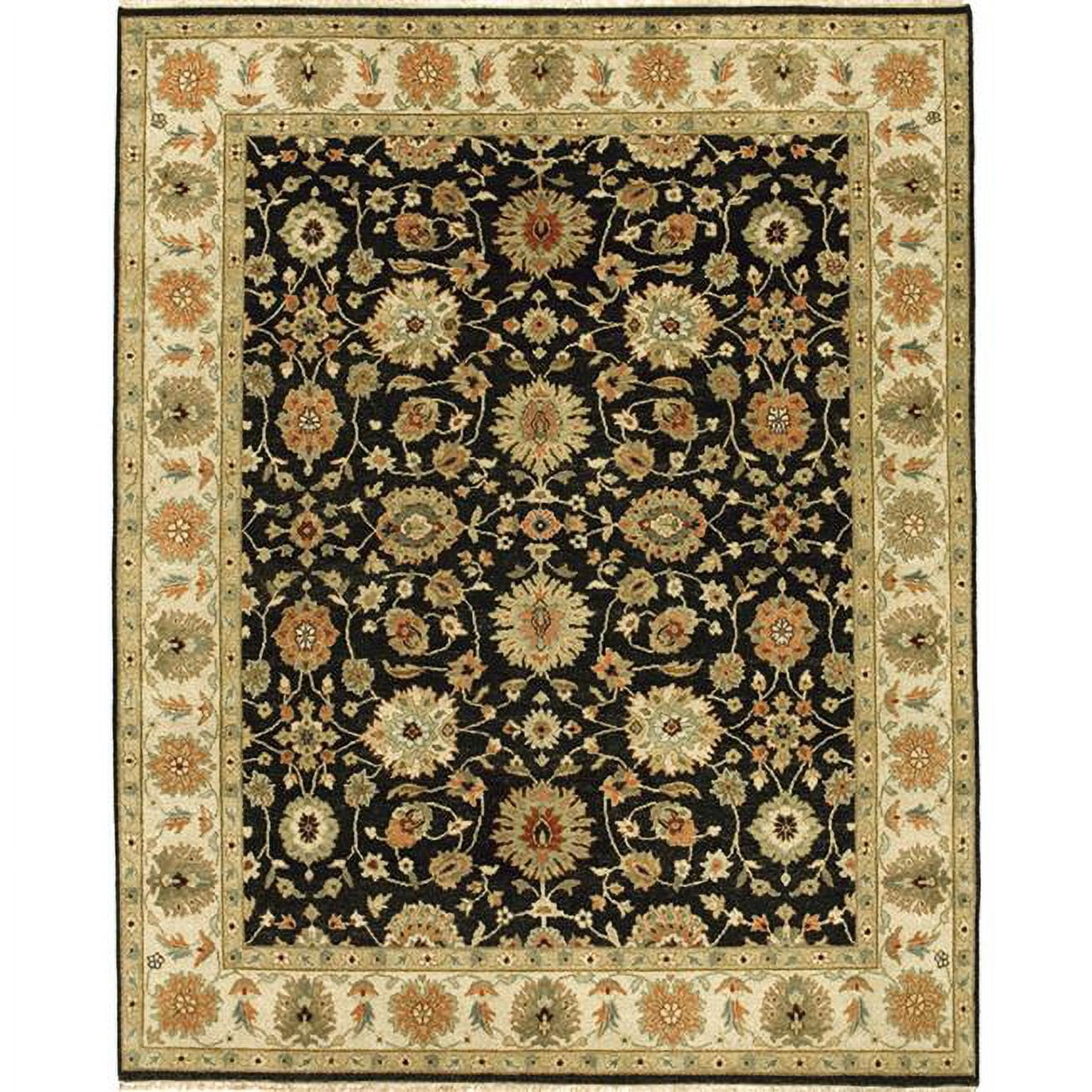 Mirzapur Agra Black & Ivory Area Rug - 10 x 14 ft. - Walmart.com