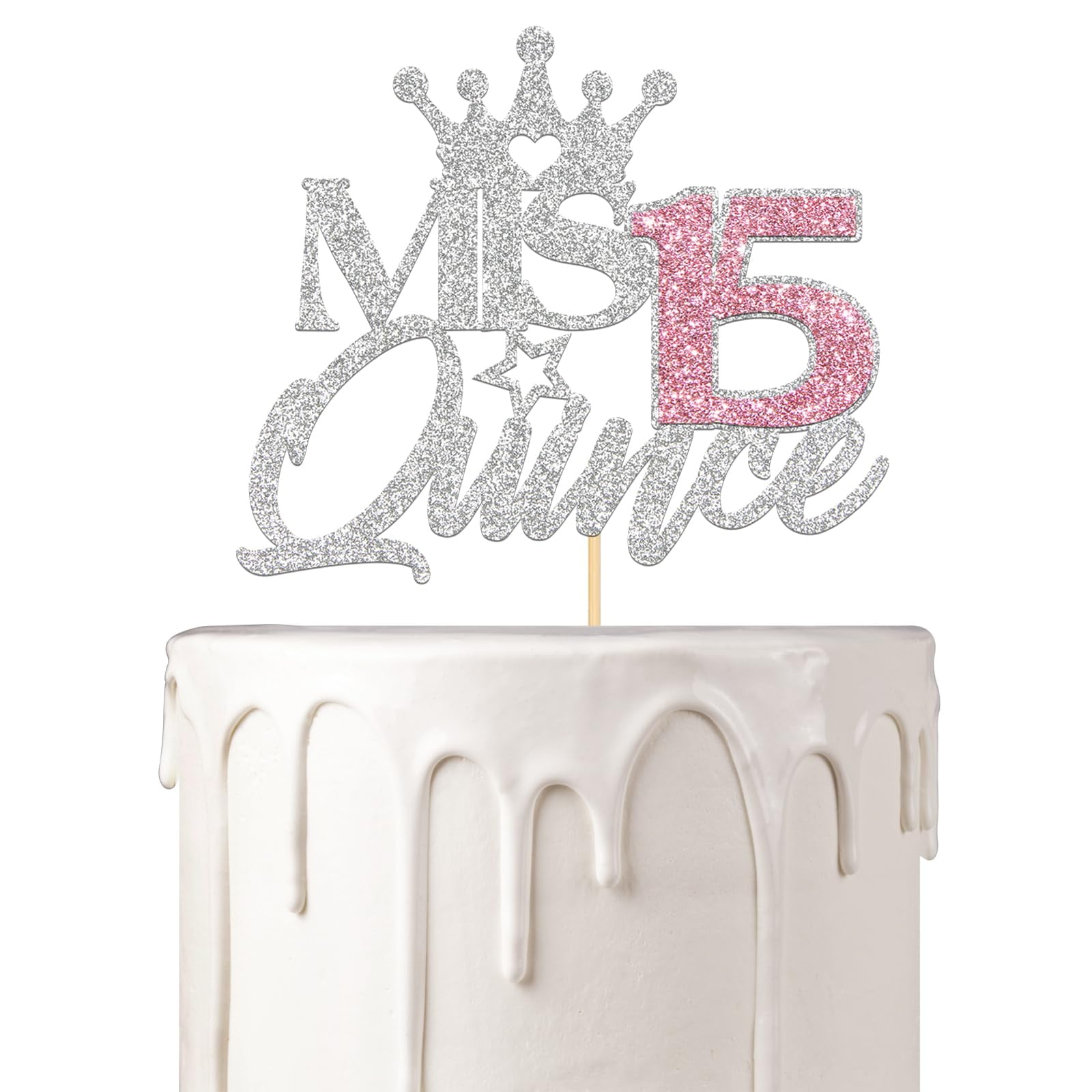 Mis 15 Quince Cake Topper, Feliz 15 KMC2Anos/Cheers to 15 Years Old ...