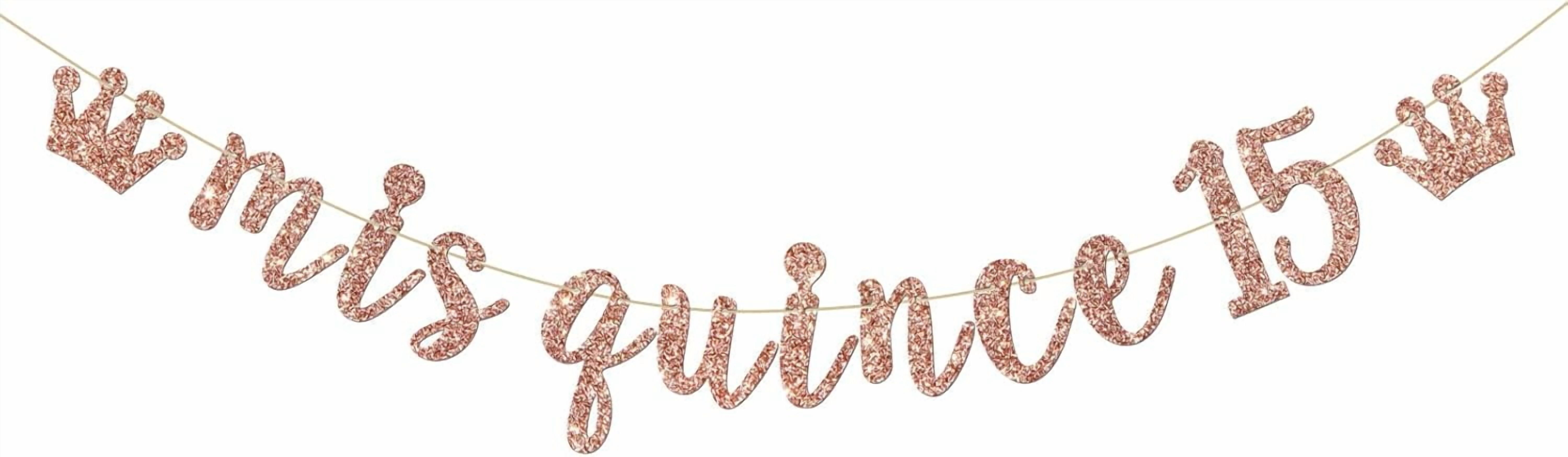 Mis Quince 15 Banner, Girls 15th Birthday Party Decorations, Fifteen ...
