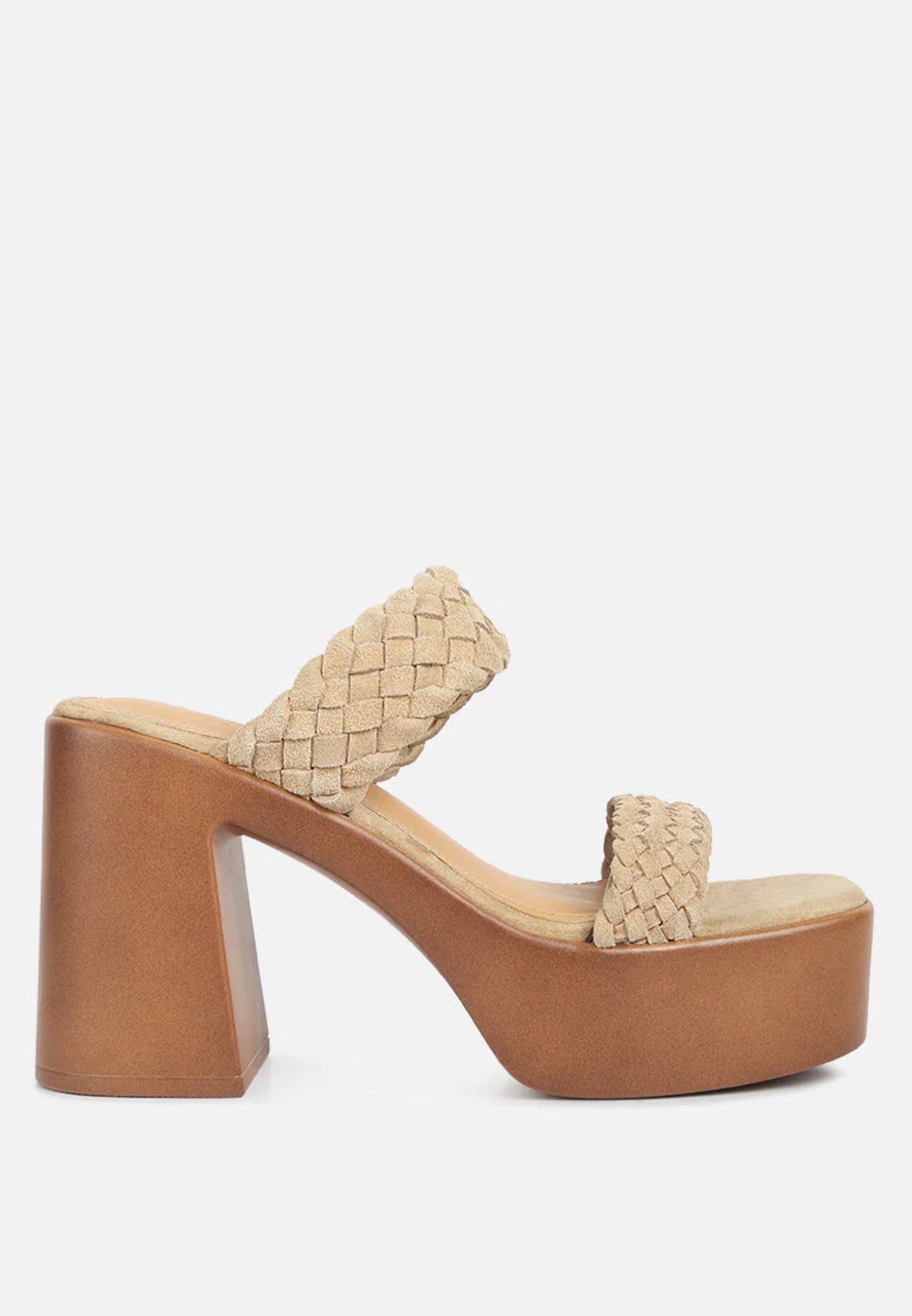 Misaki Woven Suede Strap Platform Sandals - Walmart.com