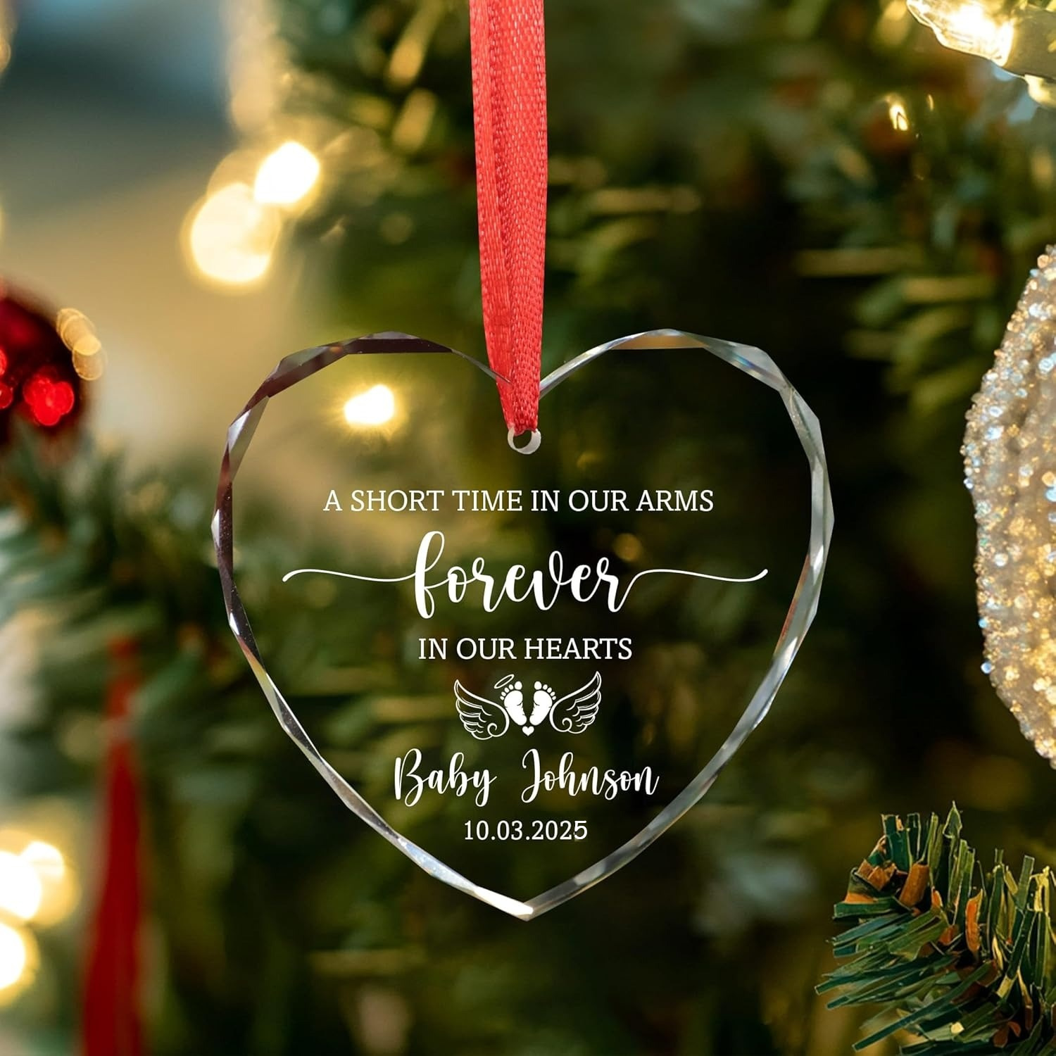 Miscarriage Memorial Glass Ornament 2025 – Remembrance Keepsake for ...