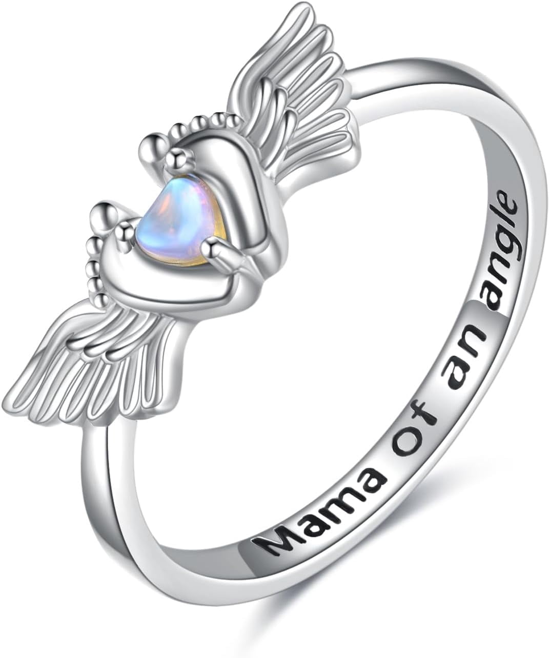 Miscarriage Ring 925 Sterling Sliver Mommy of An Angel Rings ...