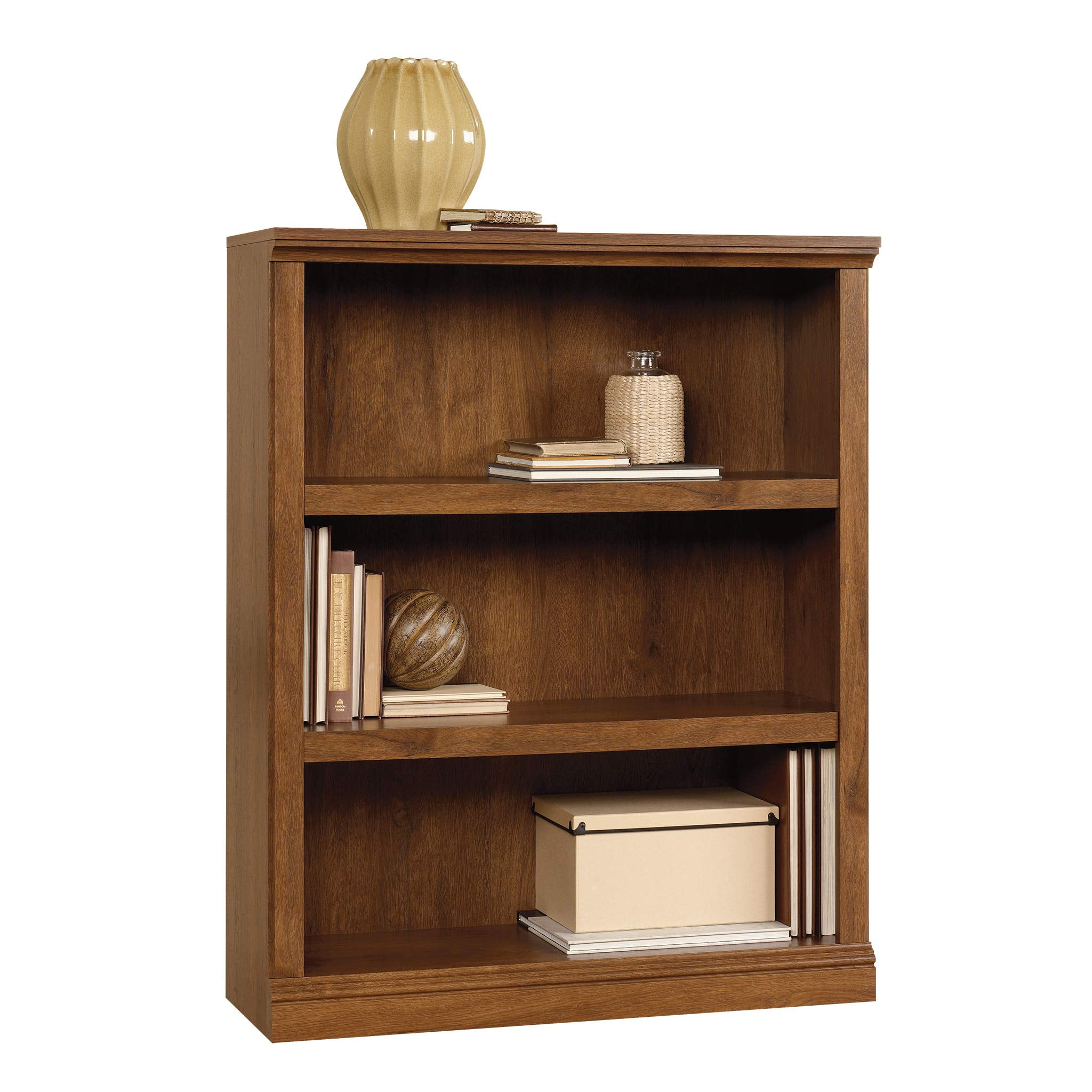 Miscellaneous Storage 3-Shelf Bookcase/ Book Shelf with Premium Oiled ...