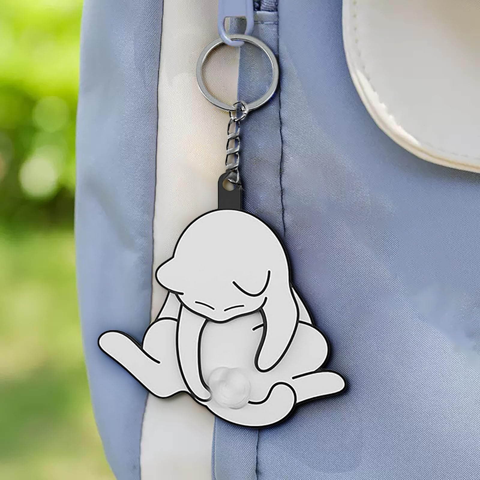 Mischief Cat Interactive Keychain Cat Play With Its Funny Pendant Bag ...
