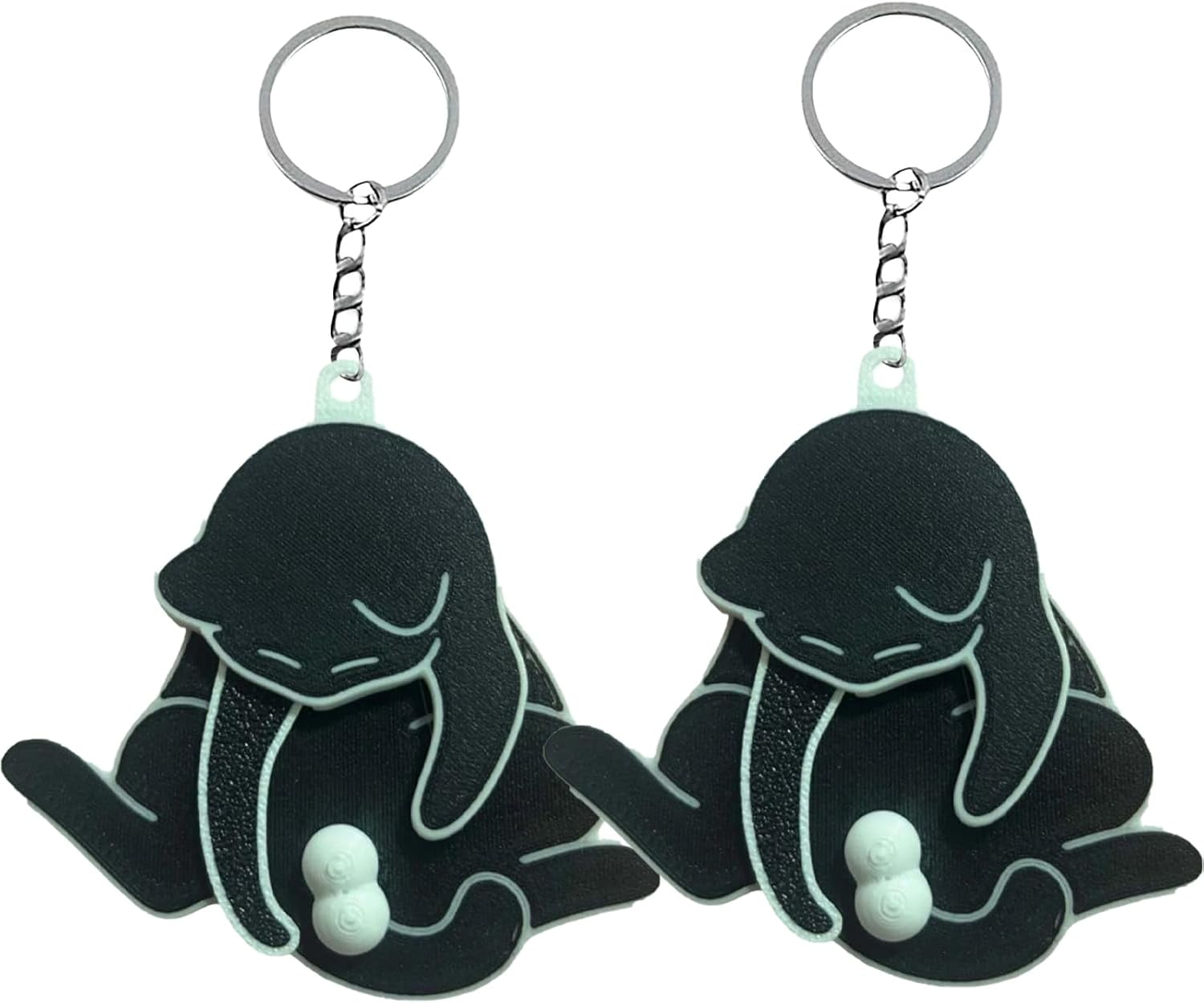 Mischief Cats Interactive Keychain, Cartoons Long Tail Keychain Cute ...