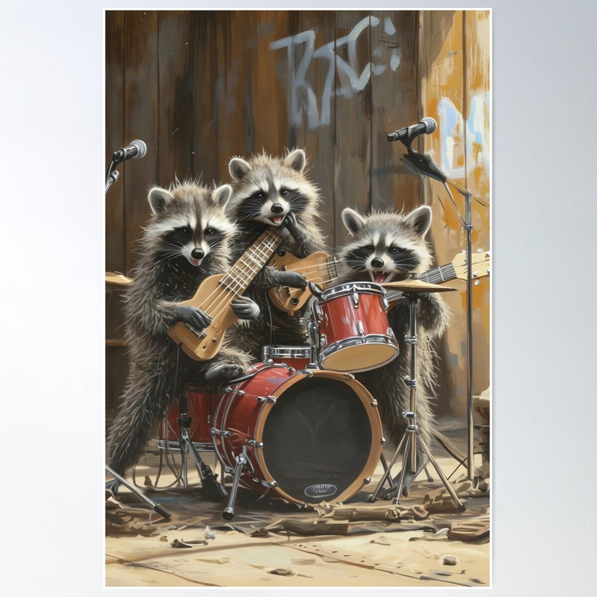 Mischief In The Alley Poster Wall Art, Modern Wall Decor For Living ...