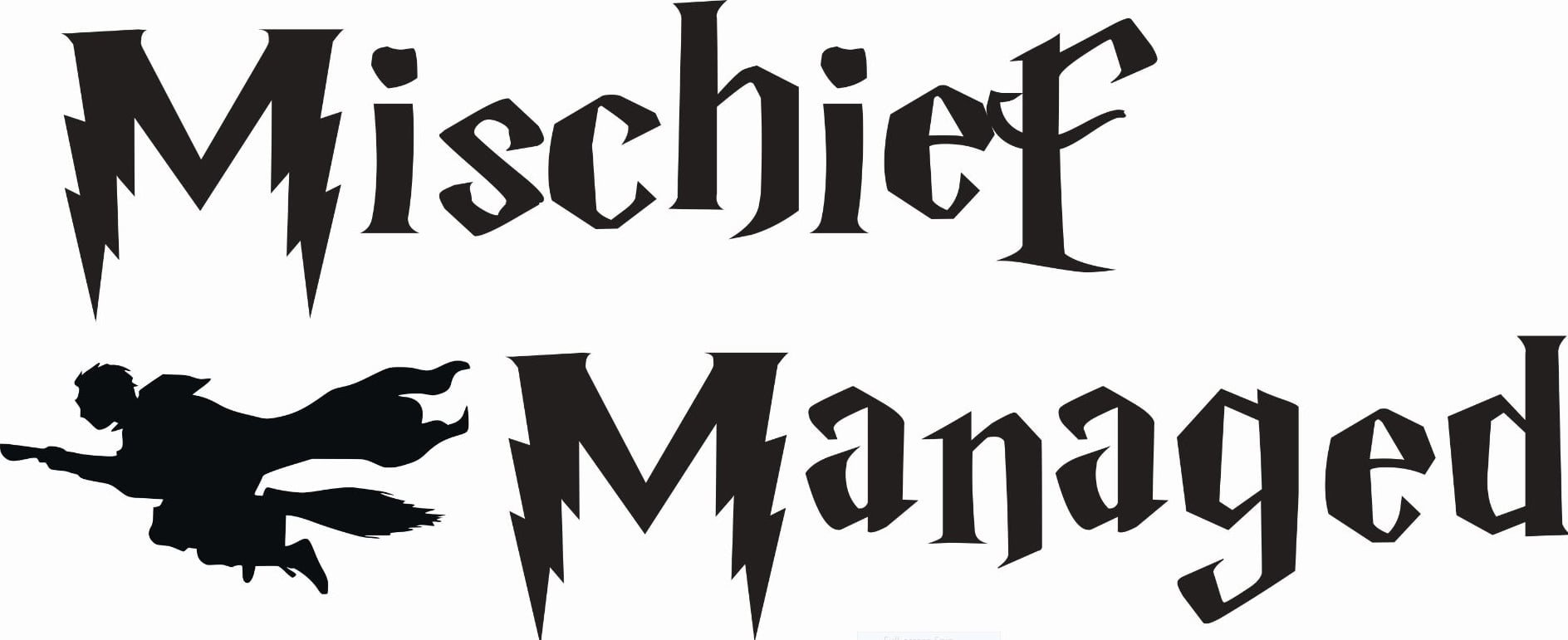 Mischief Managed Decor Funny Quote Custom Wall Decal Vinyl Sticker 12 ...