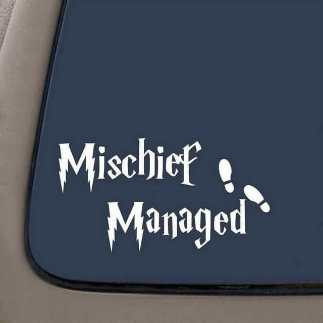 Mischief Managed Harry Potter Inspired Deacl Sticker | 7-Inches By 3.7 ...