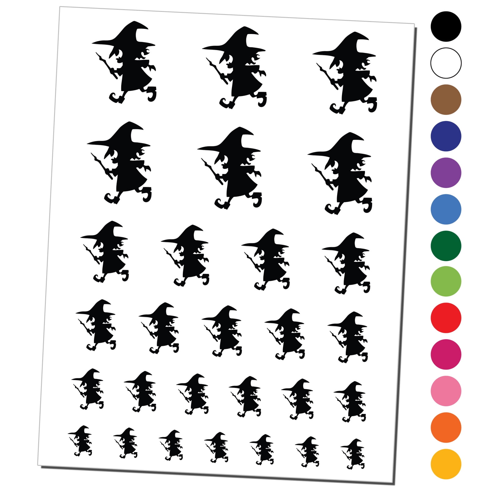 Mischievous Little Witch Wand Halloween Water Resistant Temporary ...