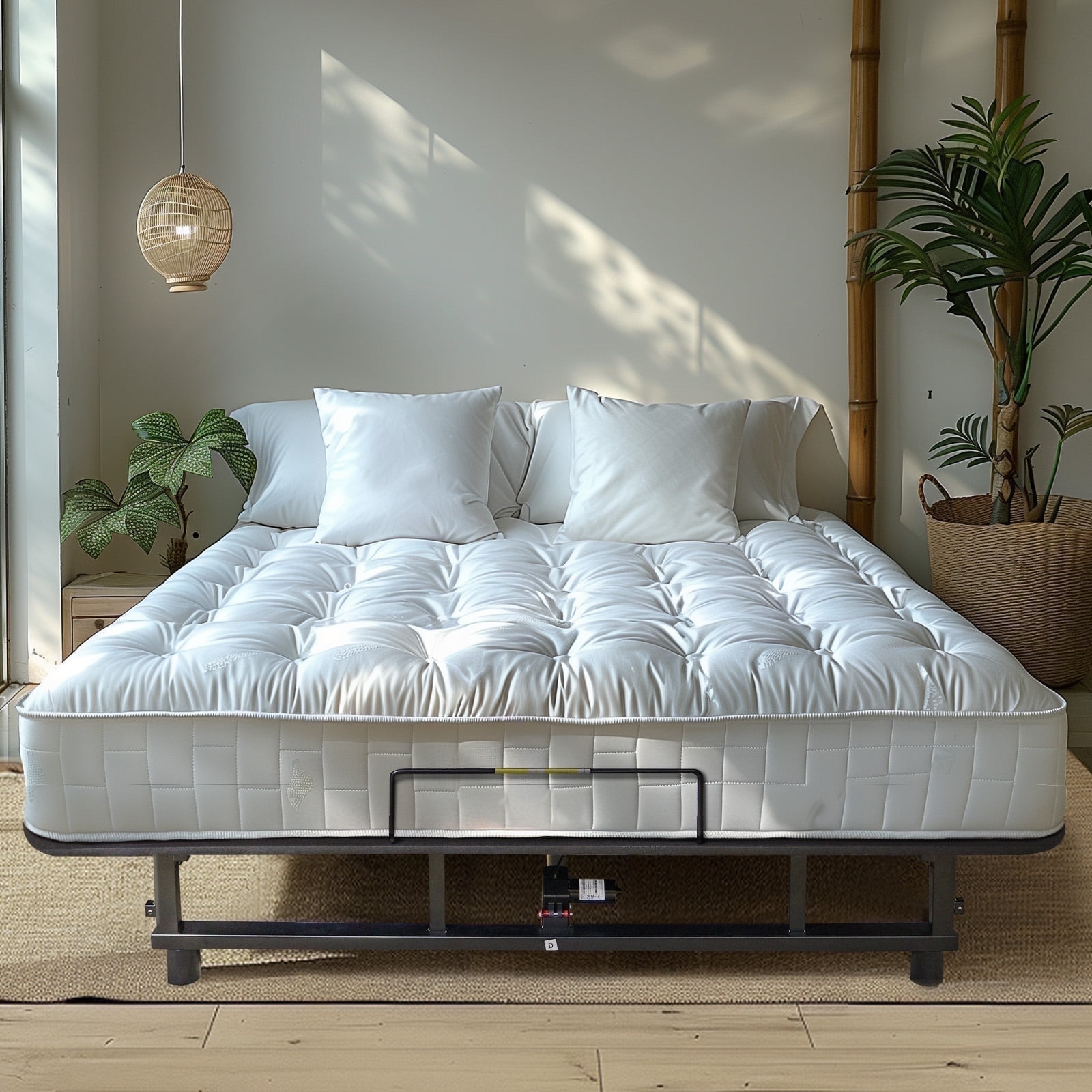 Miscoos Adjustable King Bed Frame - Quiet Motor, Incline, Zero Gravity ...