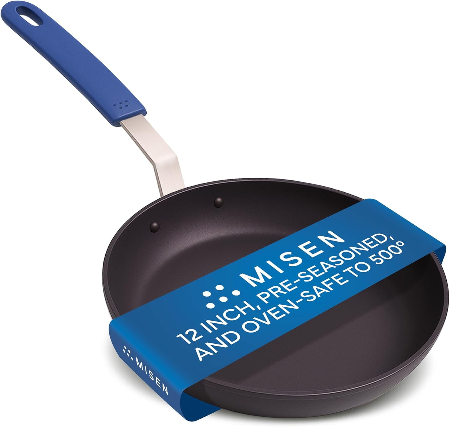 Misen 12 Inch Pre-Seasoned Carbon Steel Pan – Lightweight, Durable ...