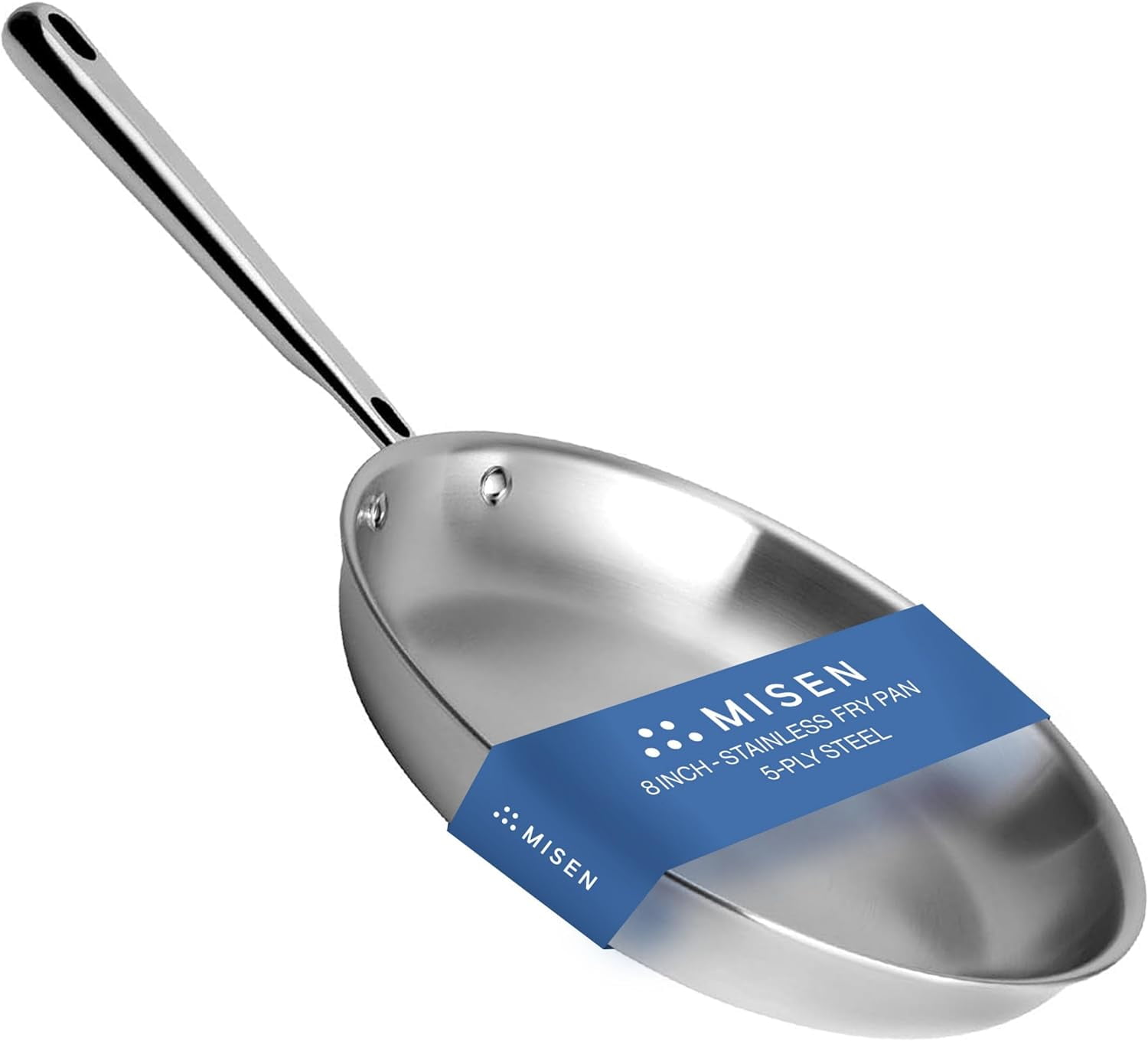 Misen 5-Ply Stainless Steel 8" Pan - Stainless Steel Pan for Searing ...