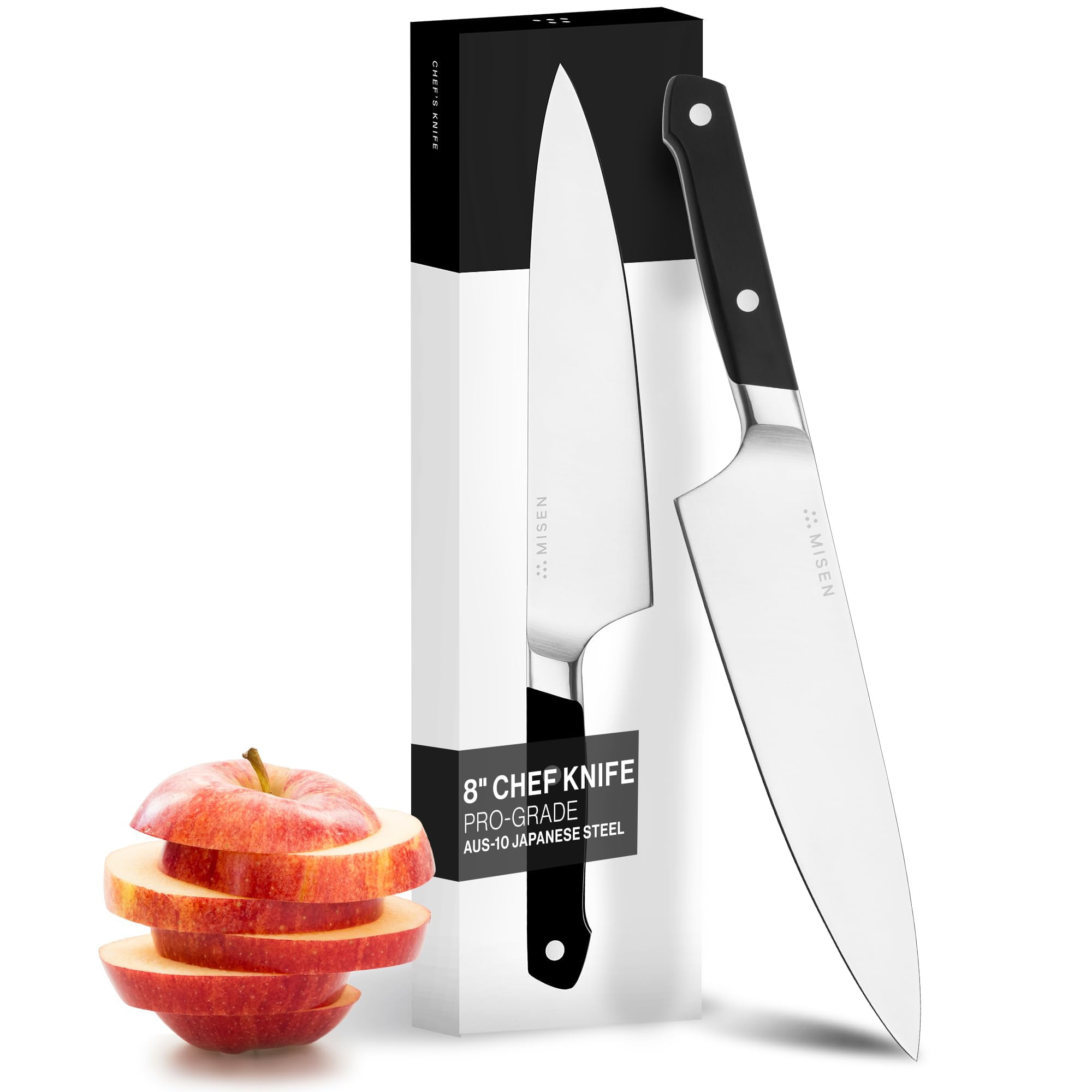 Misen 8" Chef Knife - High Carbon Japanese AUS-10 Stainless Steel ...