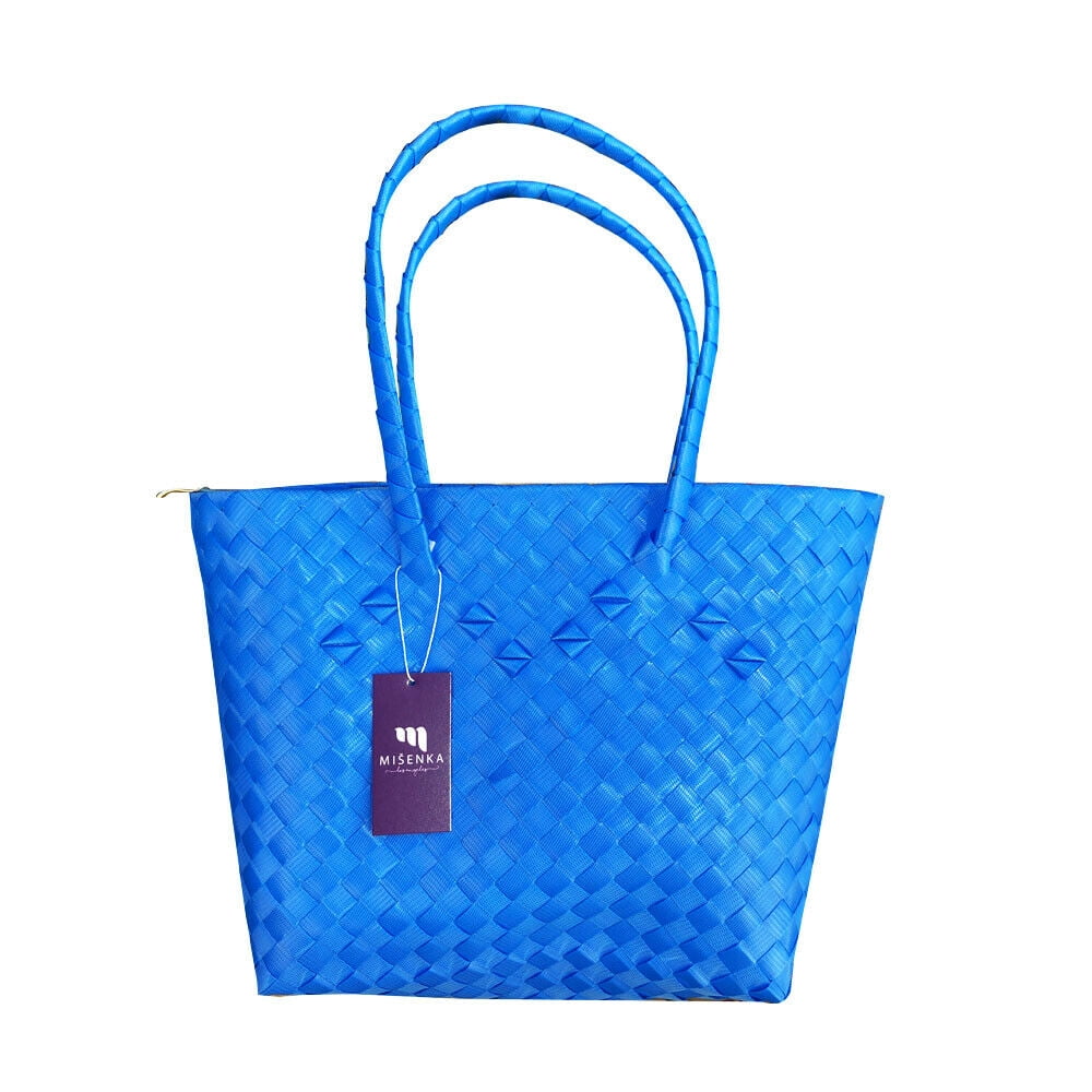 Misenka Azure Blue Classic Bayong Women HandBag - Walmart.com