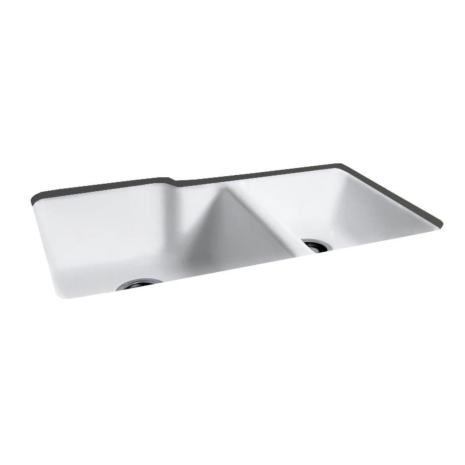 Miseno Mci37-0Um 36" Cast Iron Double Basin Kitchen Sink For Undermount ...